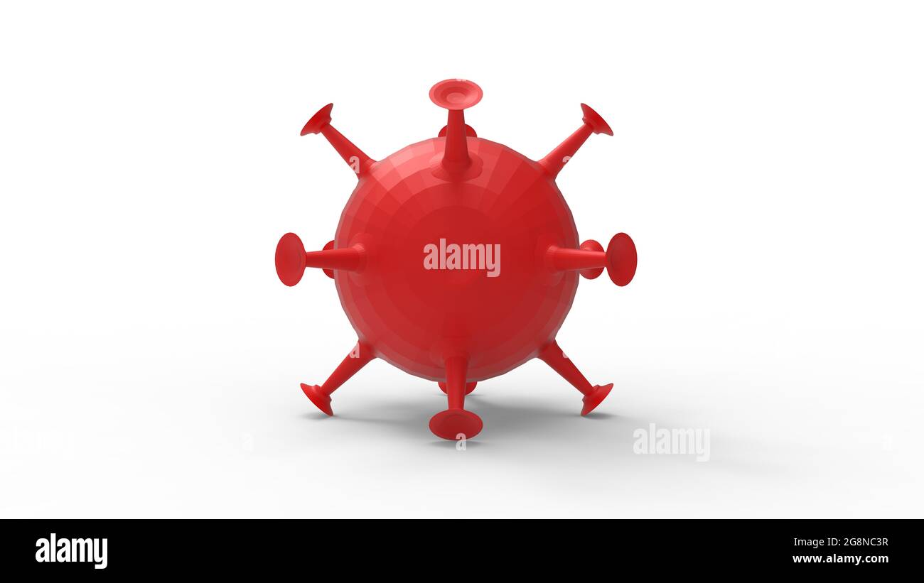 3D rendering of a virus microbe particle covid 19 disease germ ...