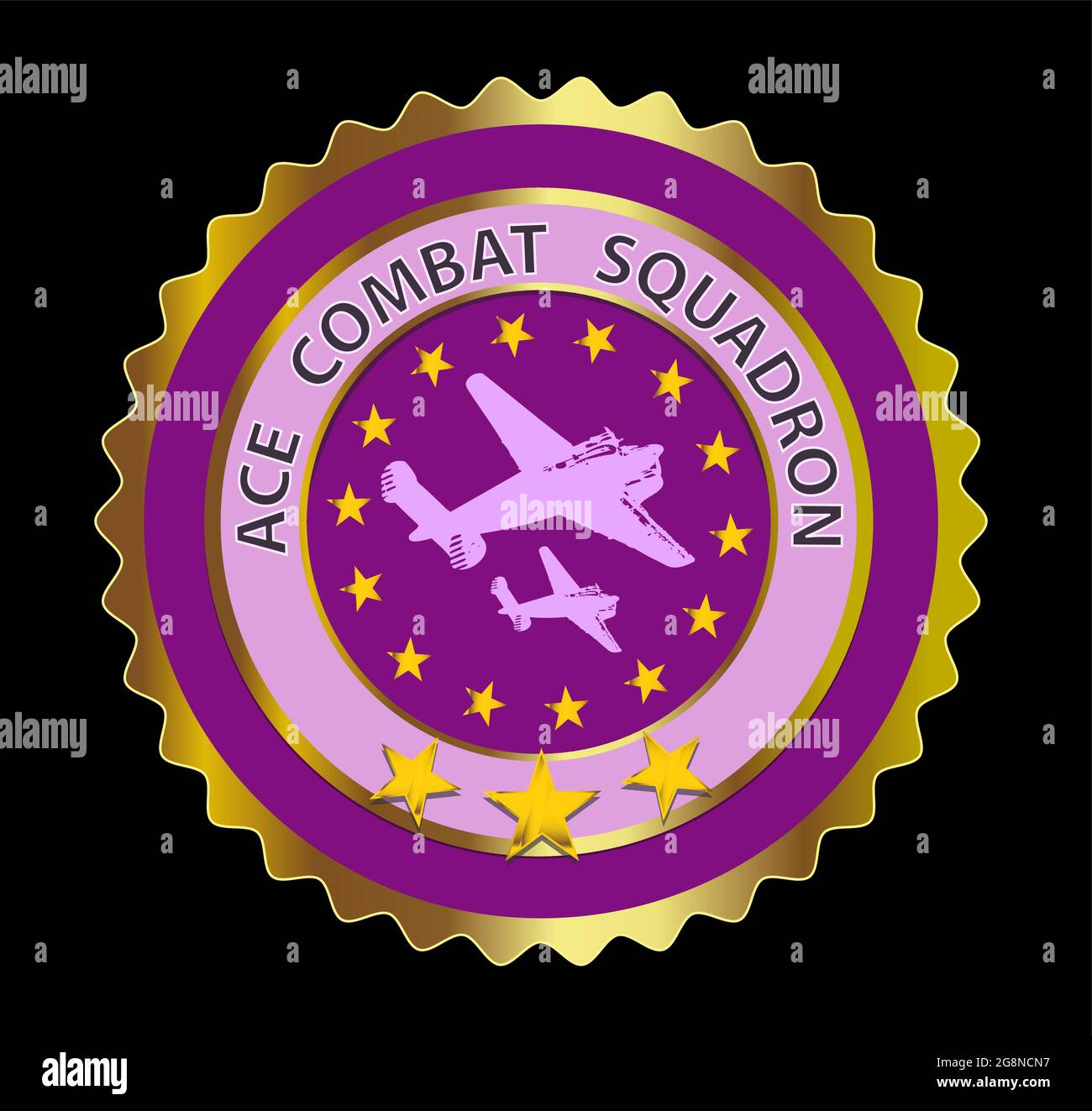 Creative illustration of aero commemorative label design Stock Vector ...