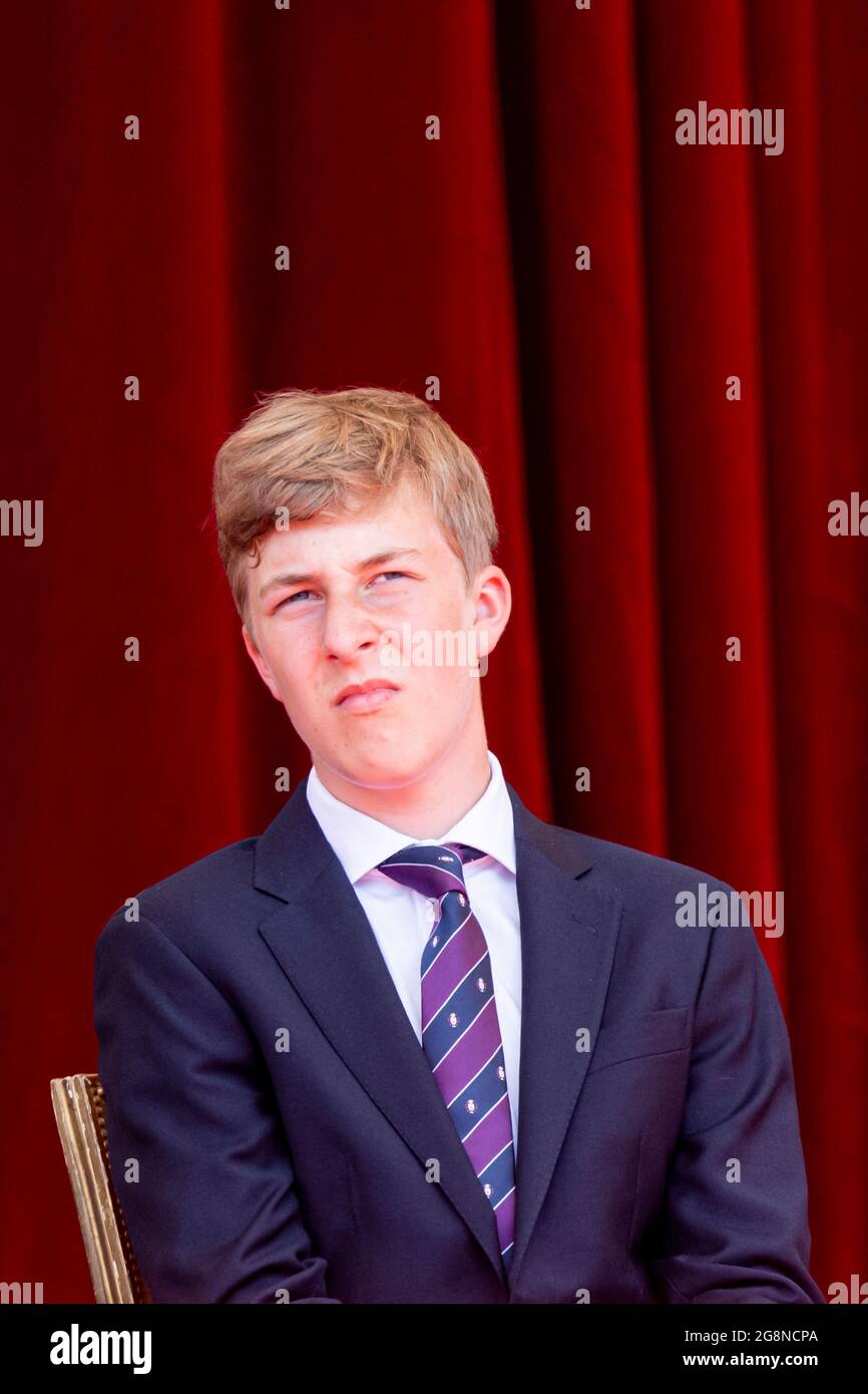 Prince Emmanuel of Belgium attends the Te Deum Mass at the National day ...