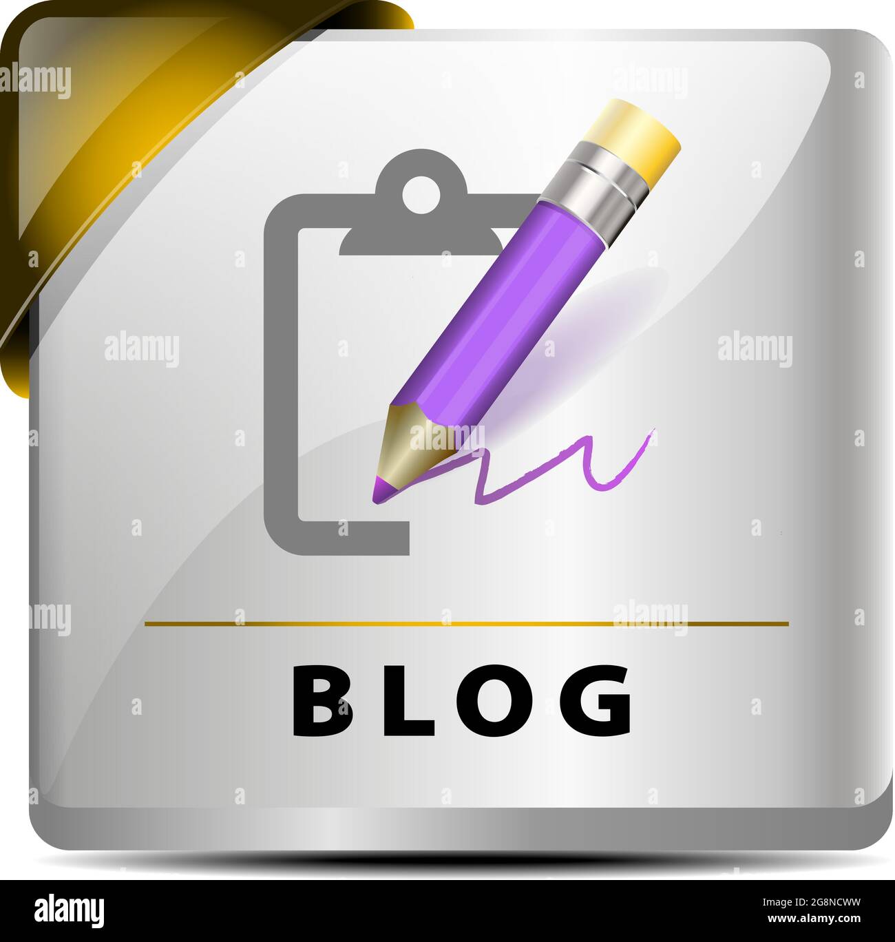 Originally designed blog button/icon Stock Vector Image & Art - Alamy