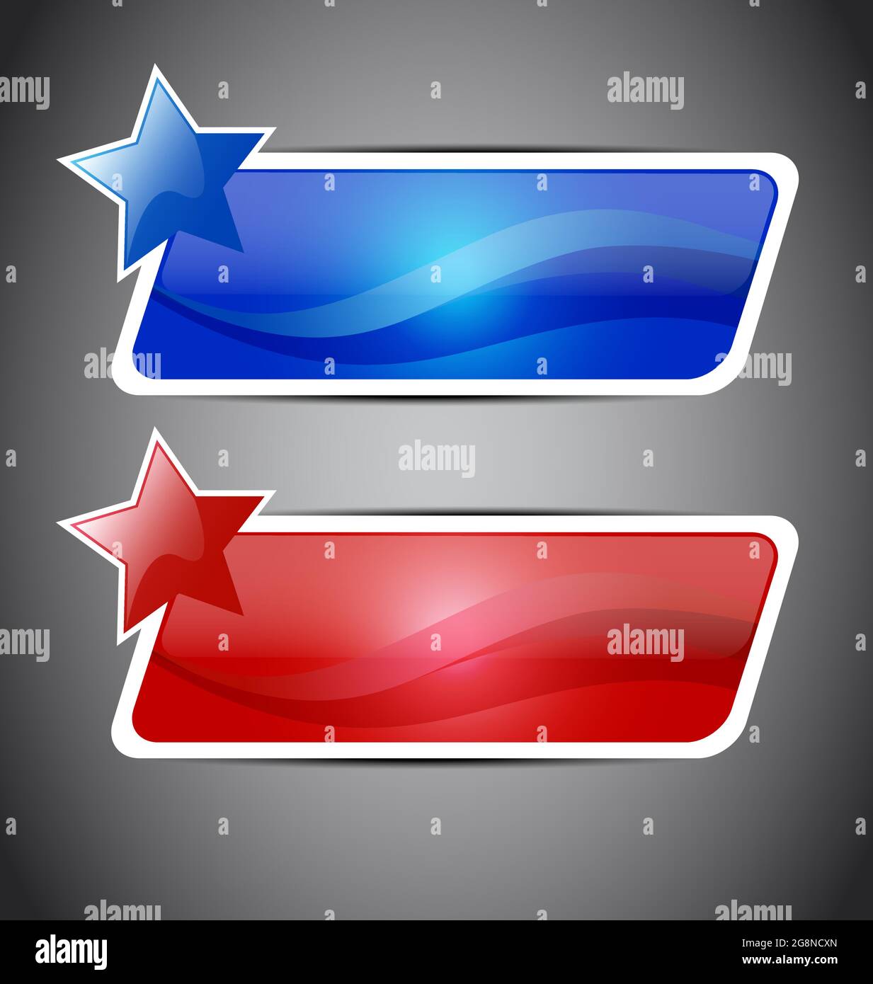 Design of an empty double sticker/label vector Stock Vector Image & Art ...