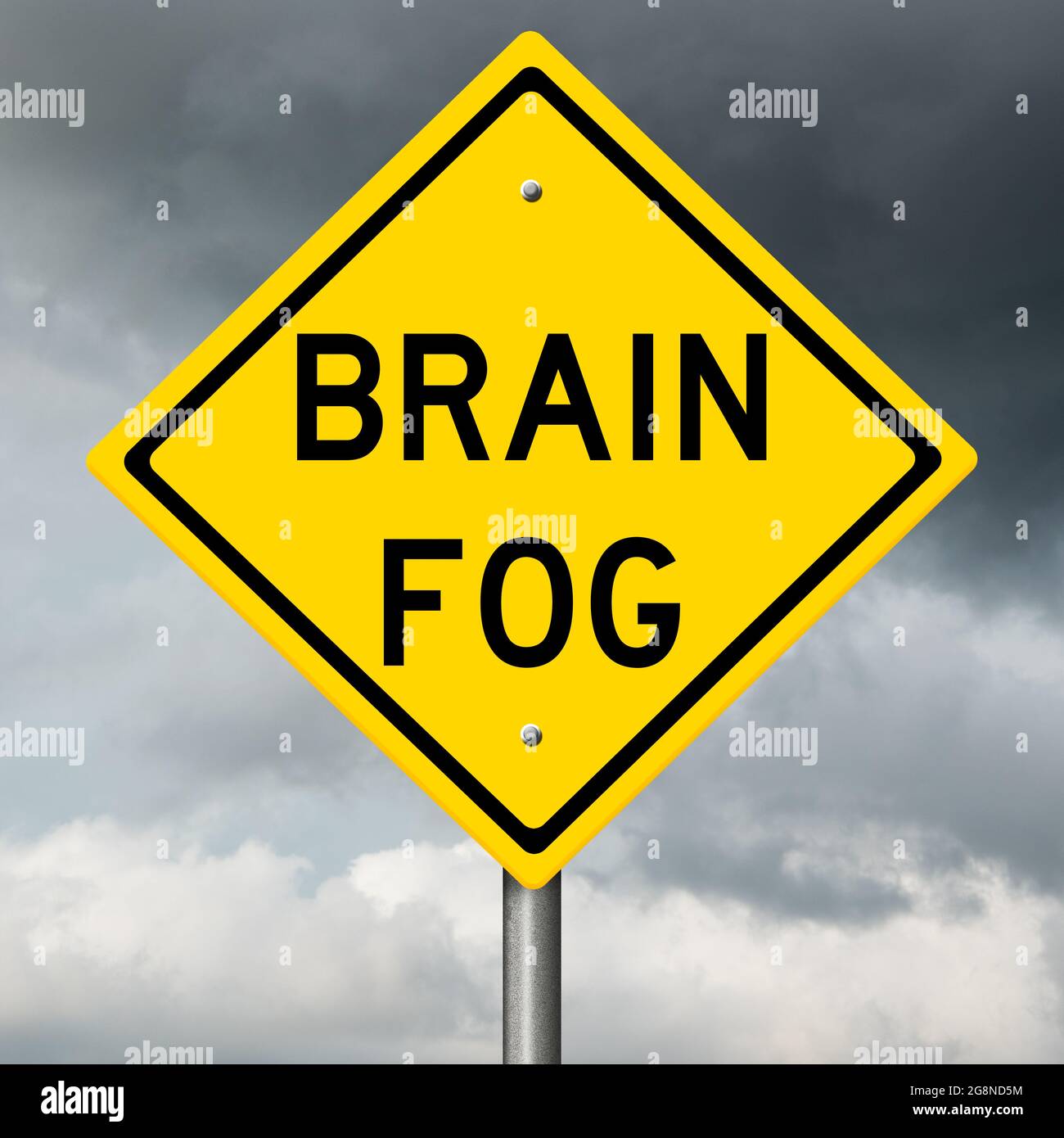 Hazard sign and brain hi-res stock photography and images - Alamy