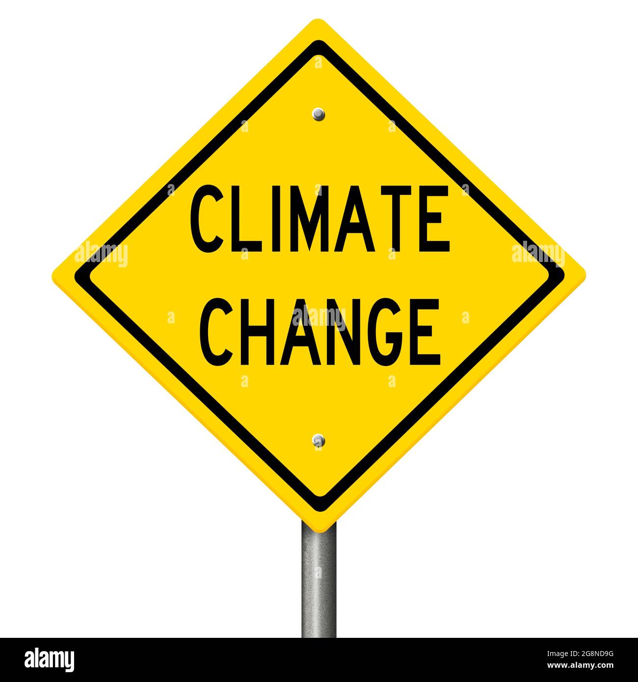 Rendered yellow highway sign Stock Photo - Alamy