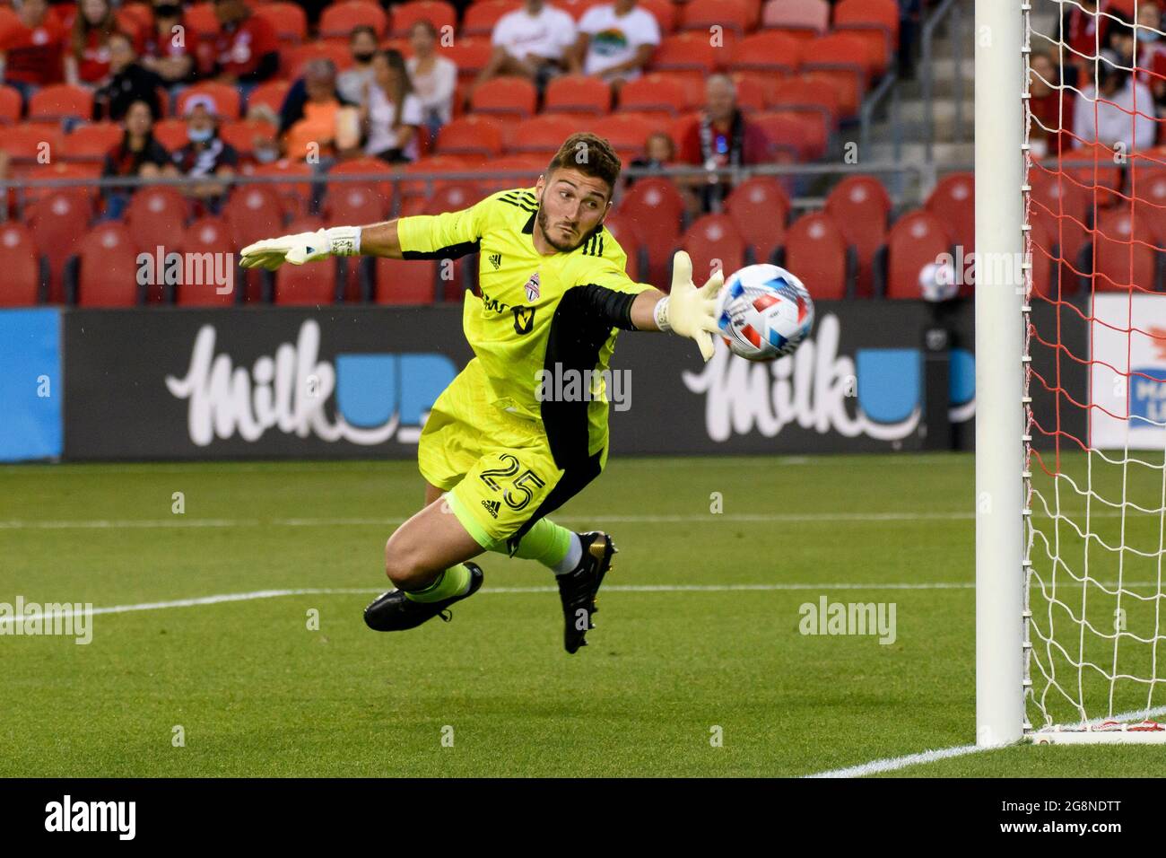 Alex Bono (25) in action during the Major League Soccer between Toronto ...