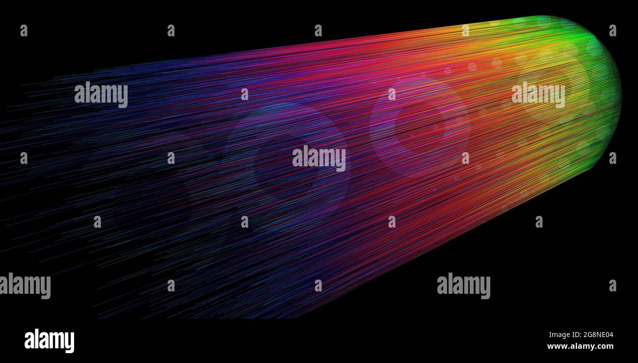 Comet colorful background illustration template with blended multiple ...