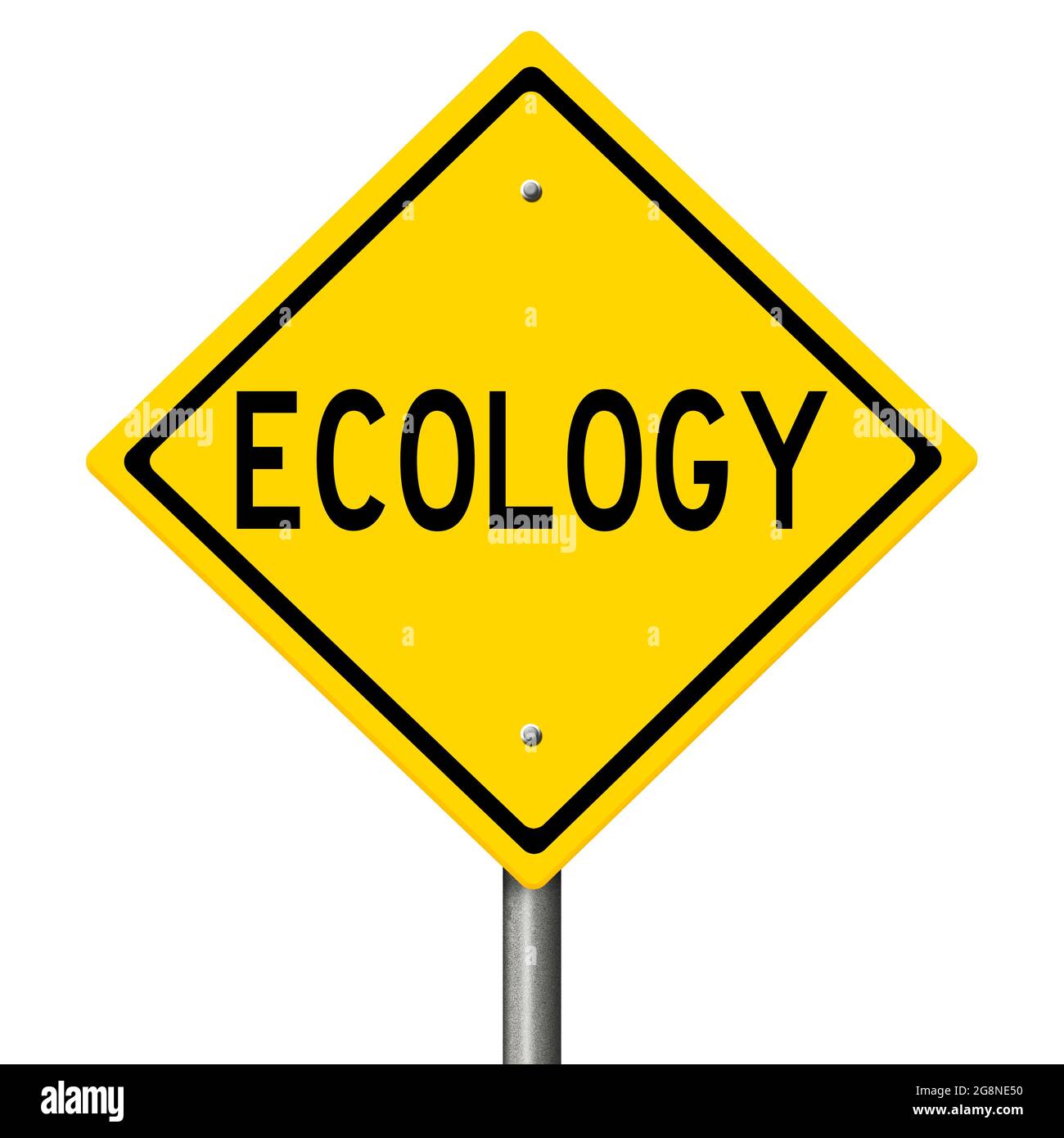 Rendered yellow highway sign Stock Photo - Alamy
