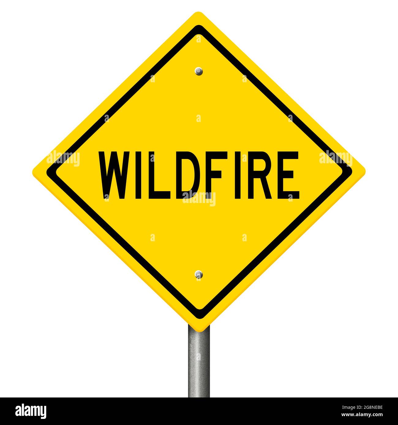 Rendered yellow highway sign Stock Photo - Alamy