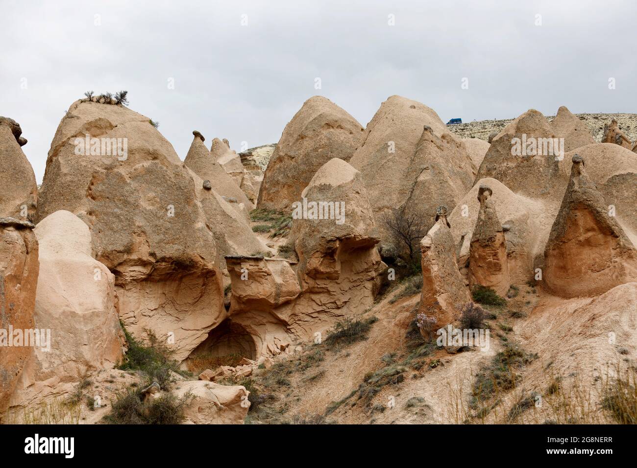 Fairy chimneys in Cappadocia, Turkey, Fairy Chimneys Landscape Stock ...