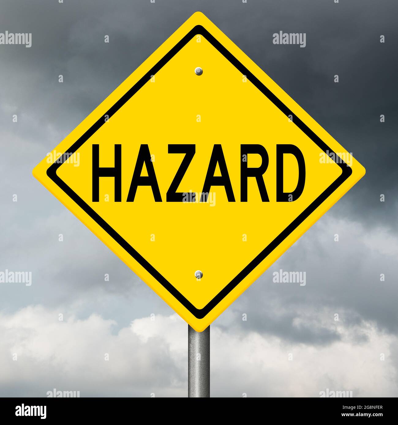 Rendered yellow highway sign Stock Photo - Alamy
