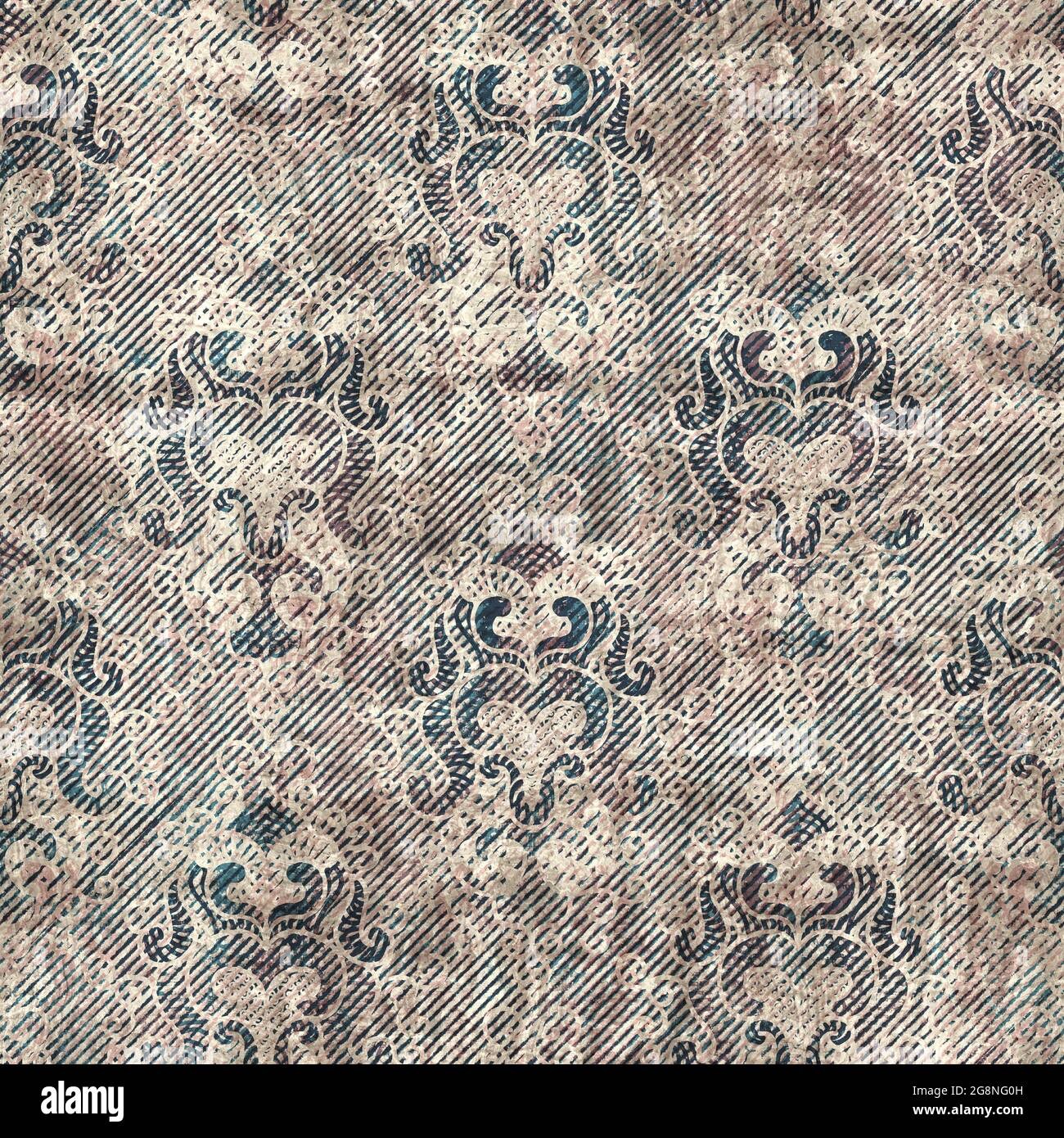 Seamless blue pink cream and navy surface pattern Stock Photo - Alamy