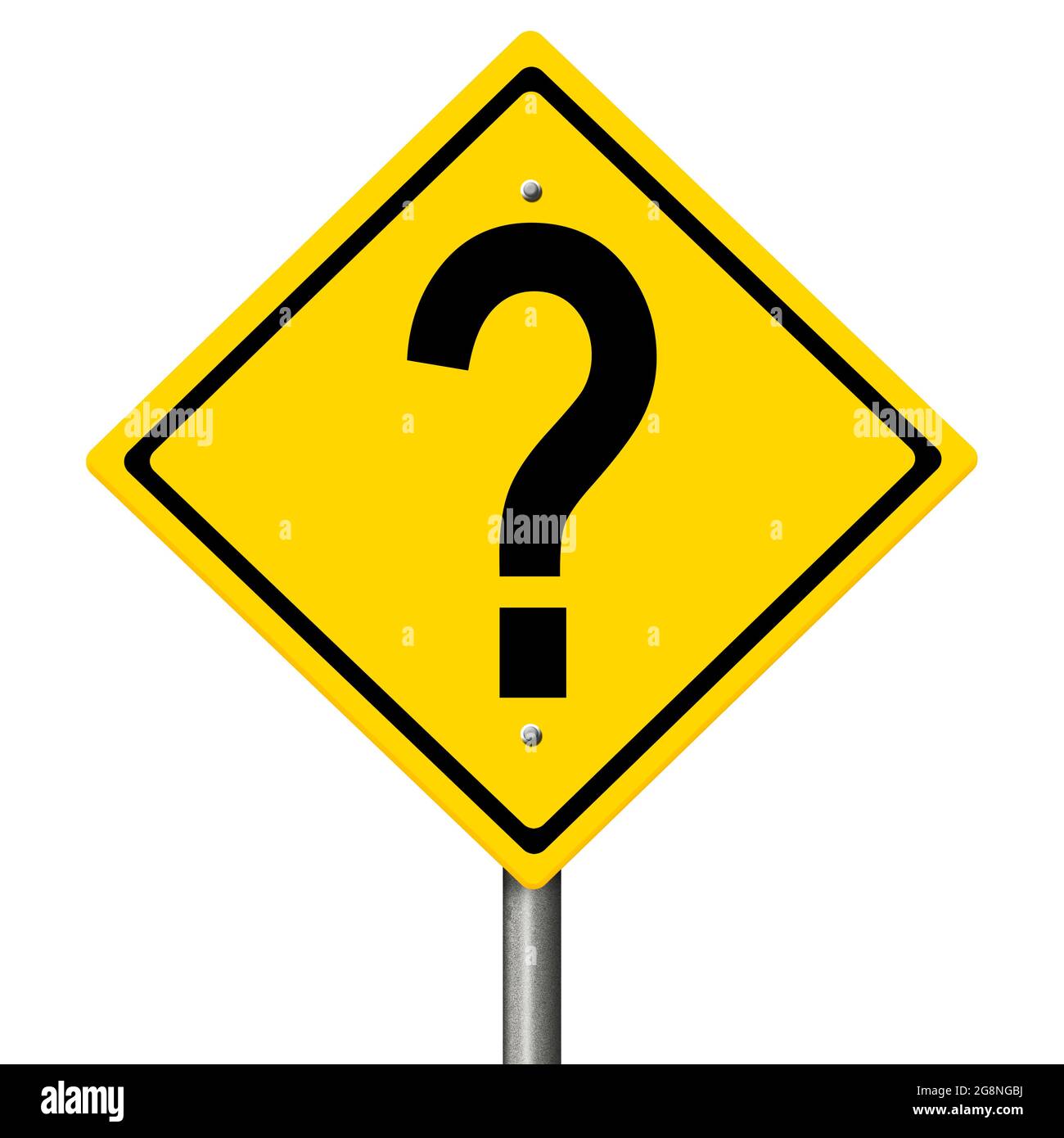 Yellow caution sign question mark hi-res stock photography and images ...