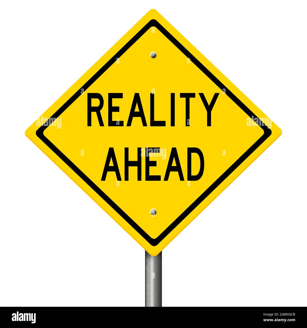 Rendered yellow highway sign Stock Photo - Alamy