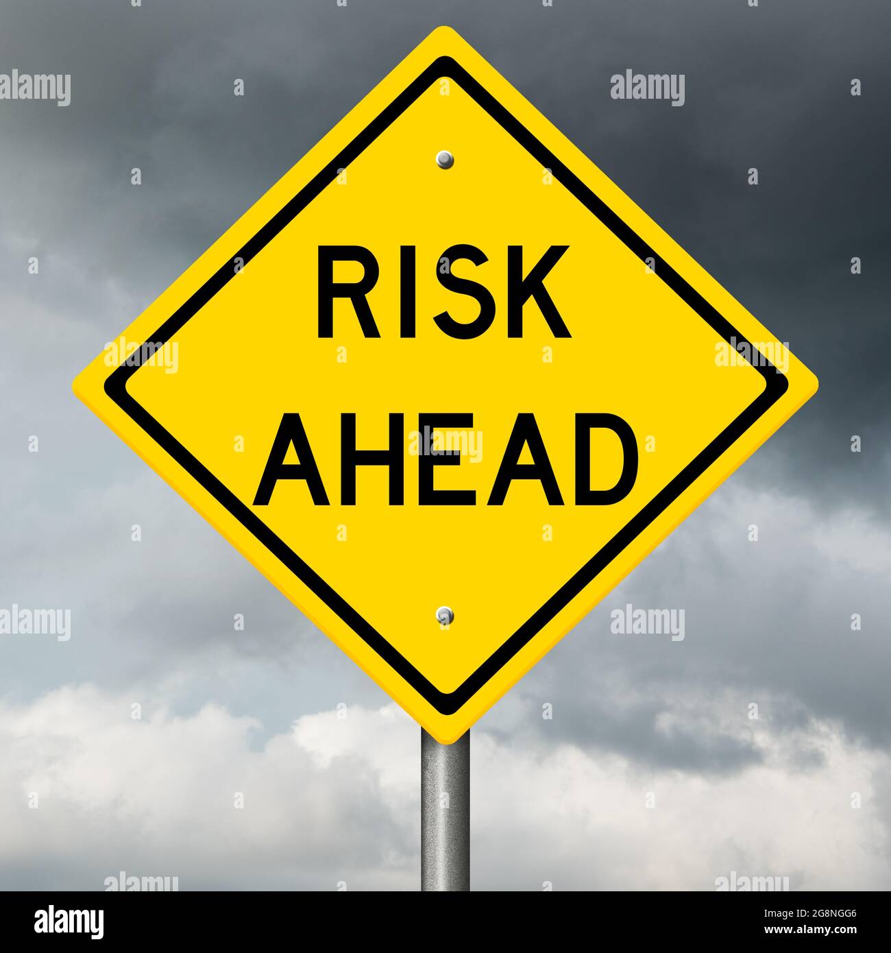 Rendered yellow highway sign Stock Photo - Alamy