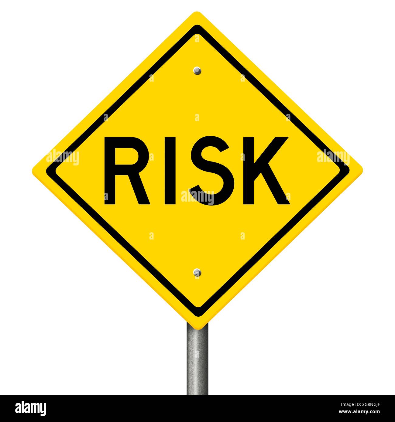 Rendered yellow highway sign Stock Photo - Alamy