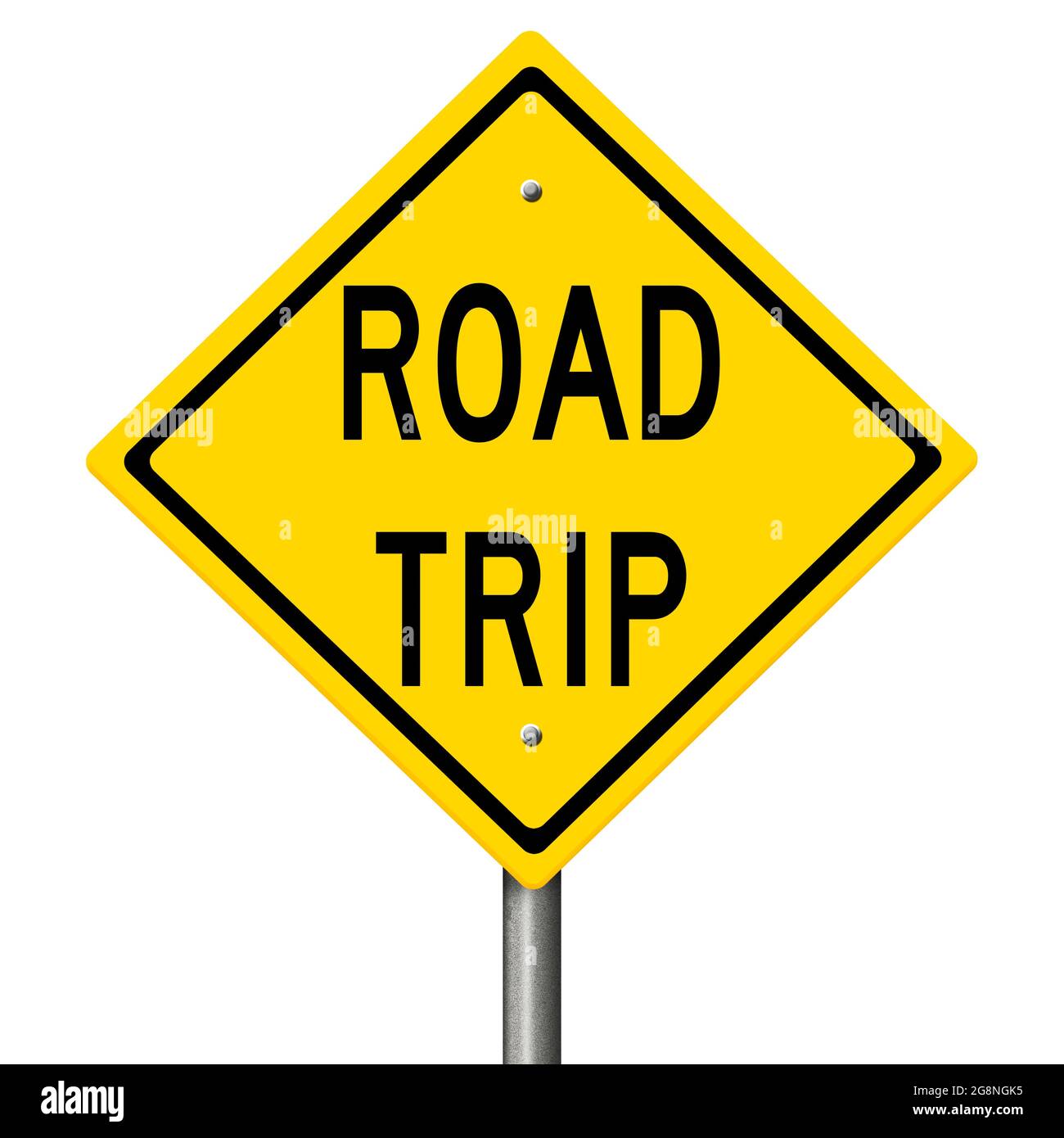 Rendered yellow highway sign Stock Photo - Alamy