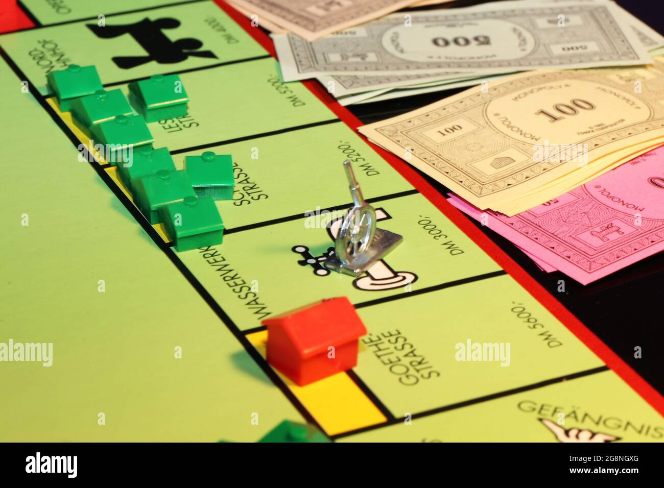 Symbol picture: Close-up of a Monopoly game (german Stock Photo - Alamy