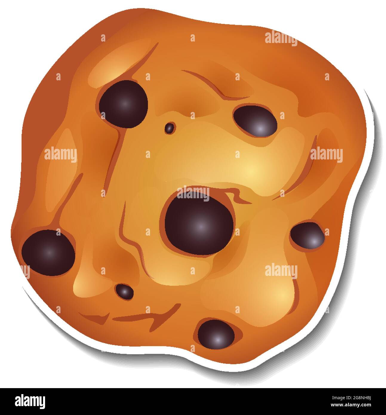 Chocolate chip cookie sticker hi-res stock photography and images - Alamy