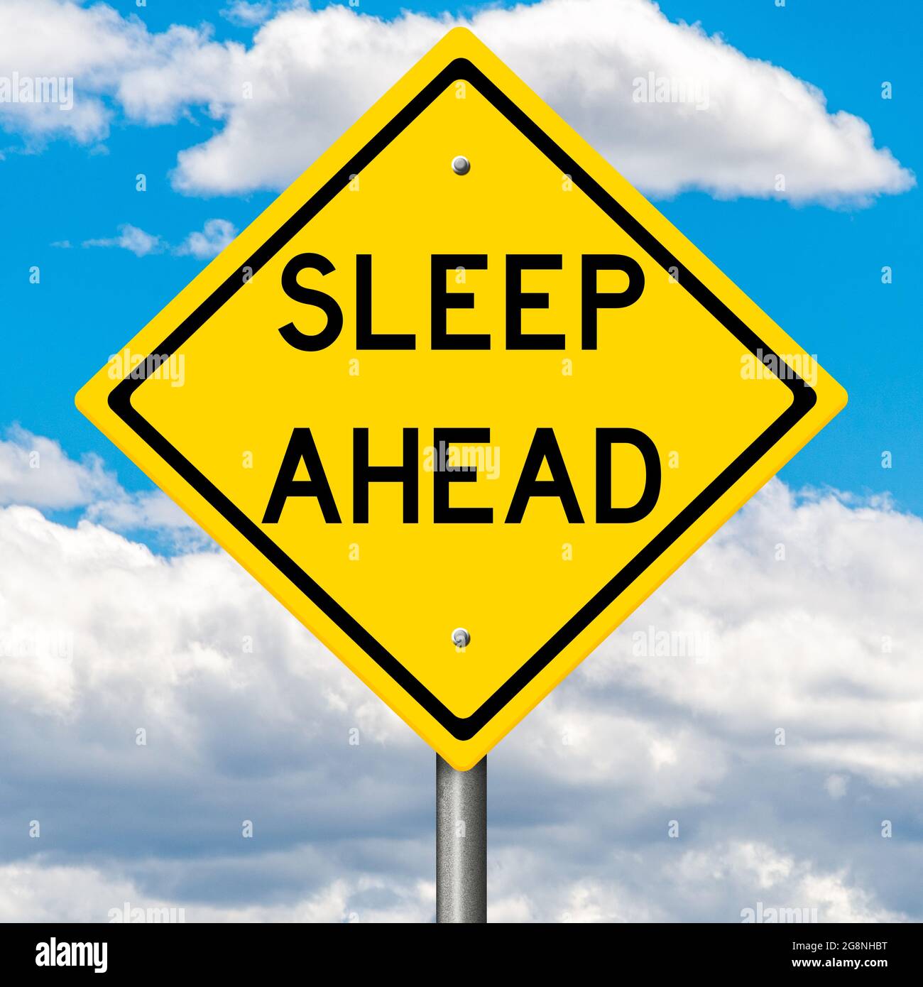 Rendered yellow highway sign Stock Photo - Alamy