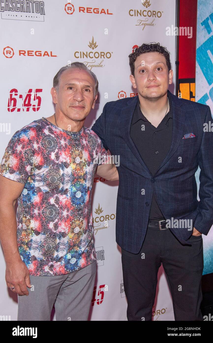 Ray Mancini and Leonardo Mancini attend the "6:45" New York Premiere at ...