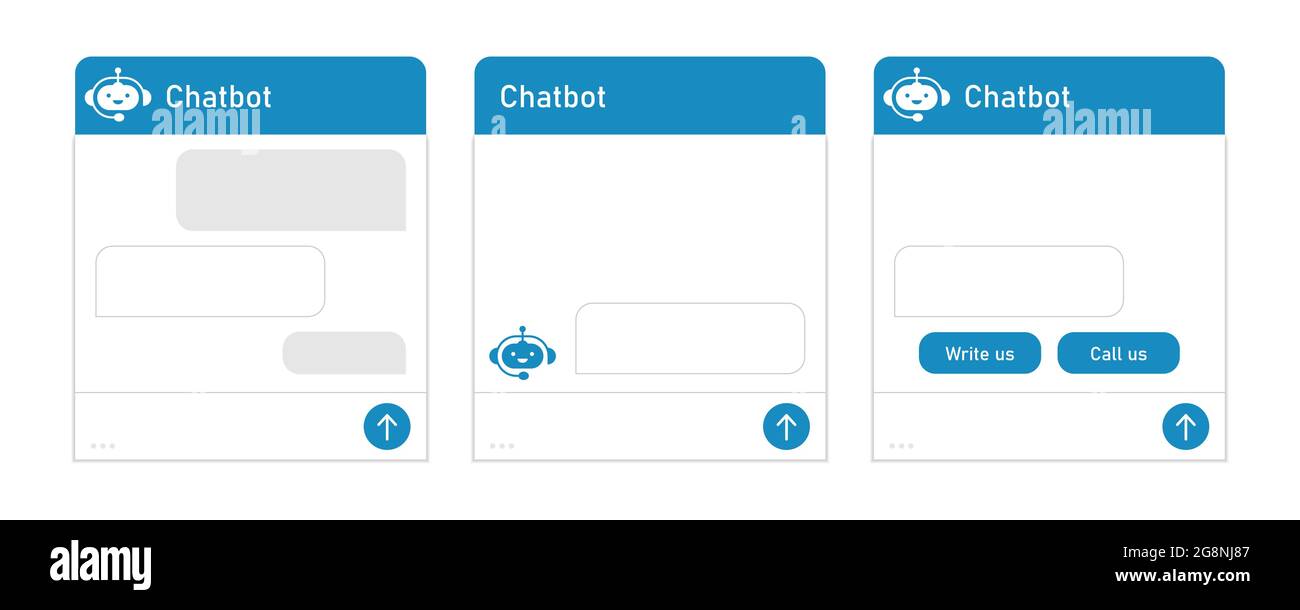 Chatbot window Cut Out Stock Images & Pictures - Alamy