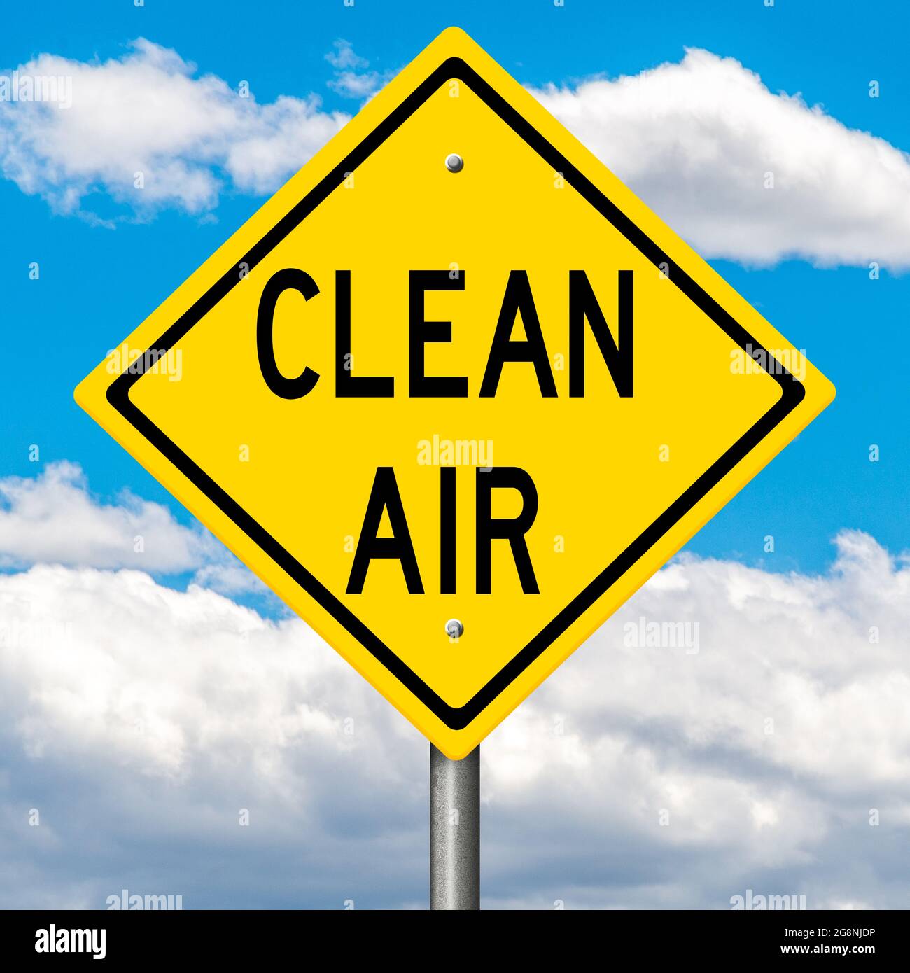 Rendered yellow highway sign Stock Photo - Alamy