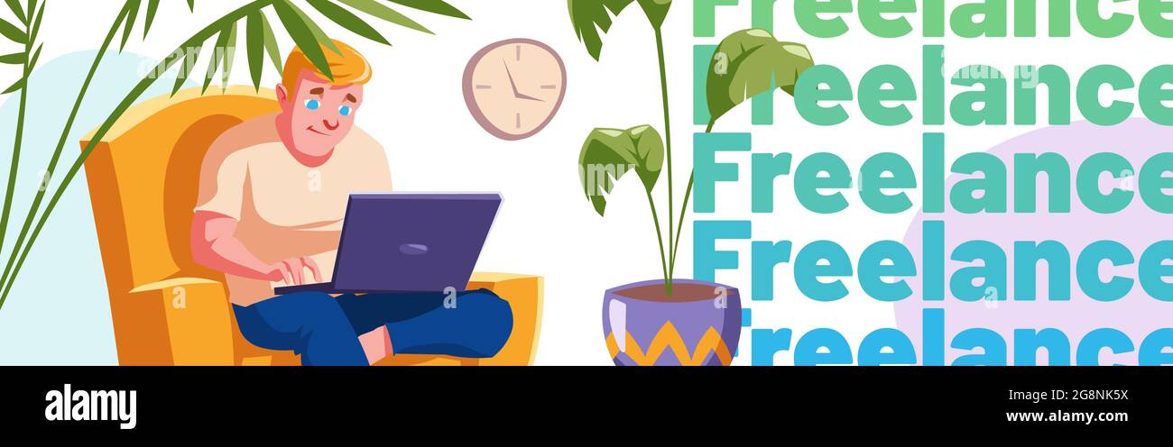 Plant and laptop on table Stock Vector Images - Alamy