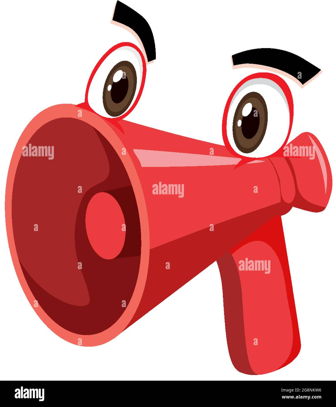 Megaphone cartoon character with facial expression illustration Stock ...