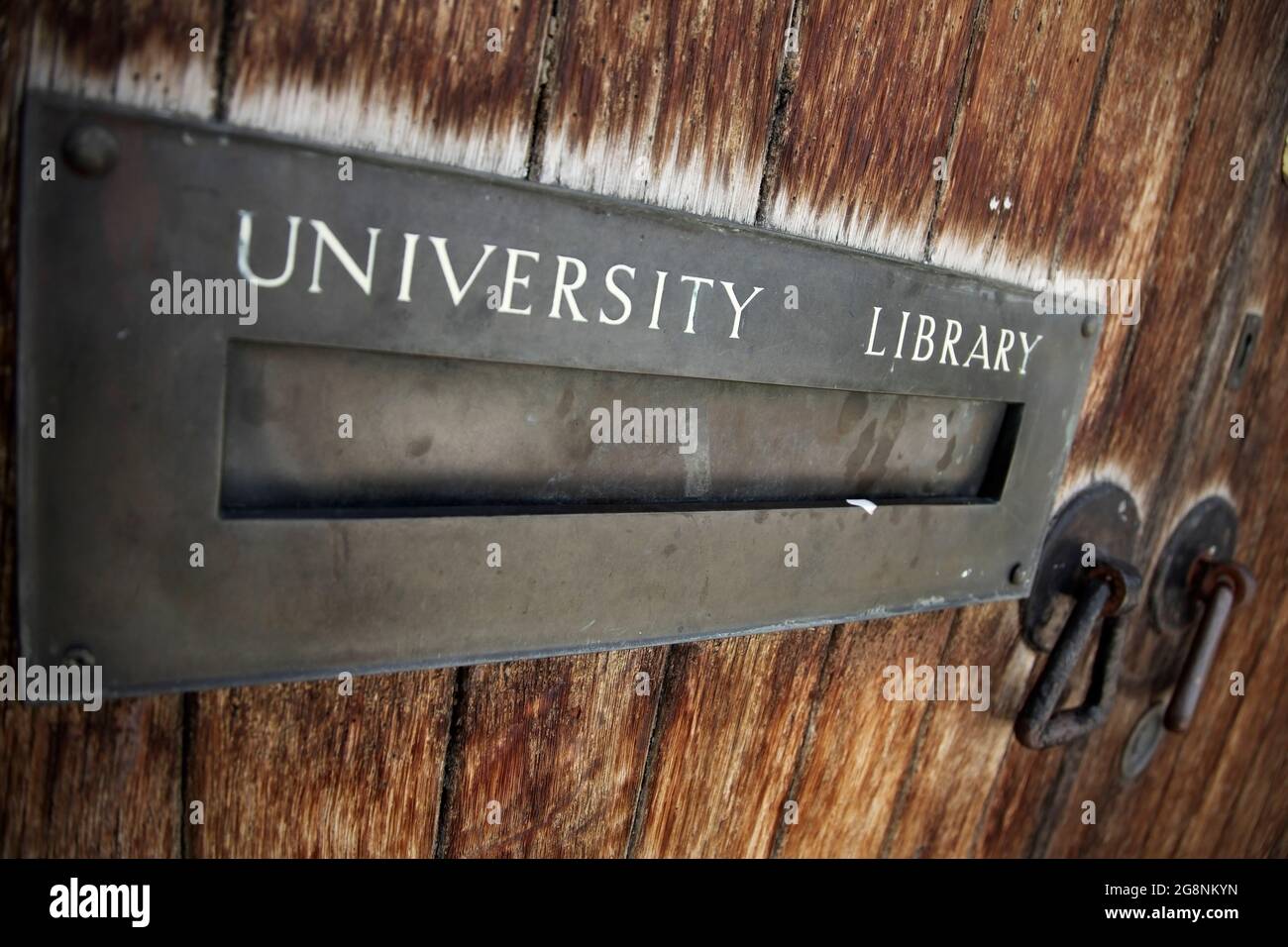Letterbox for the University Library, Durham, UK Stock Photo - Alamy