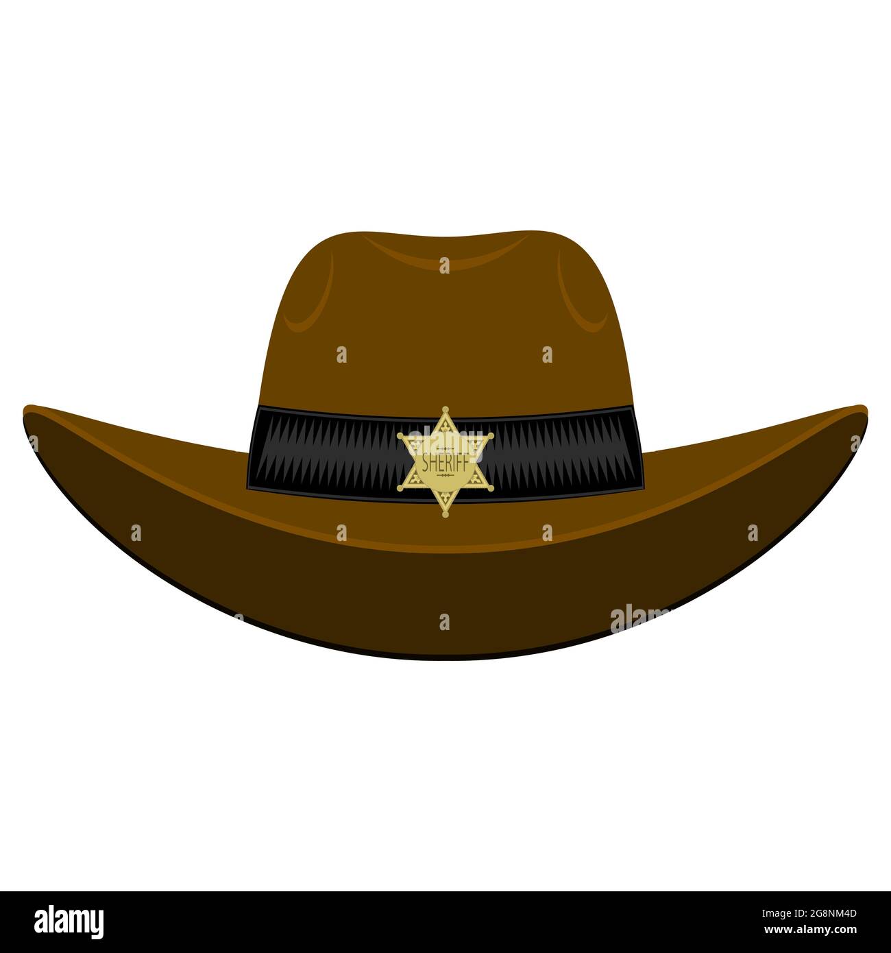 Old West Sheriff Hat Isolated on White Background Stock Photo - Alamy