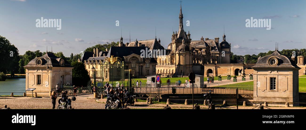 A panorama of the Chateau de Chantilly, France Stock Photo - Alamy