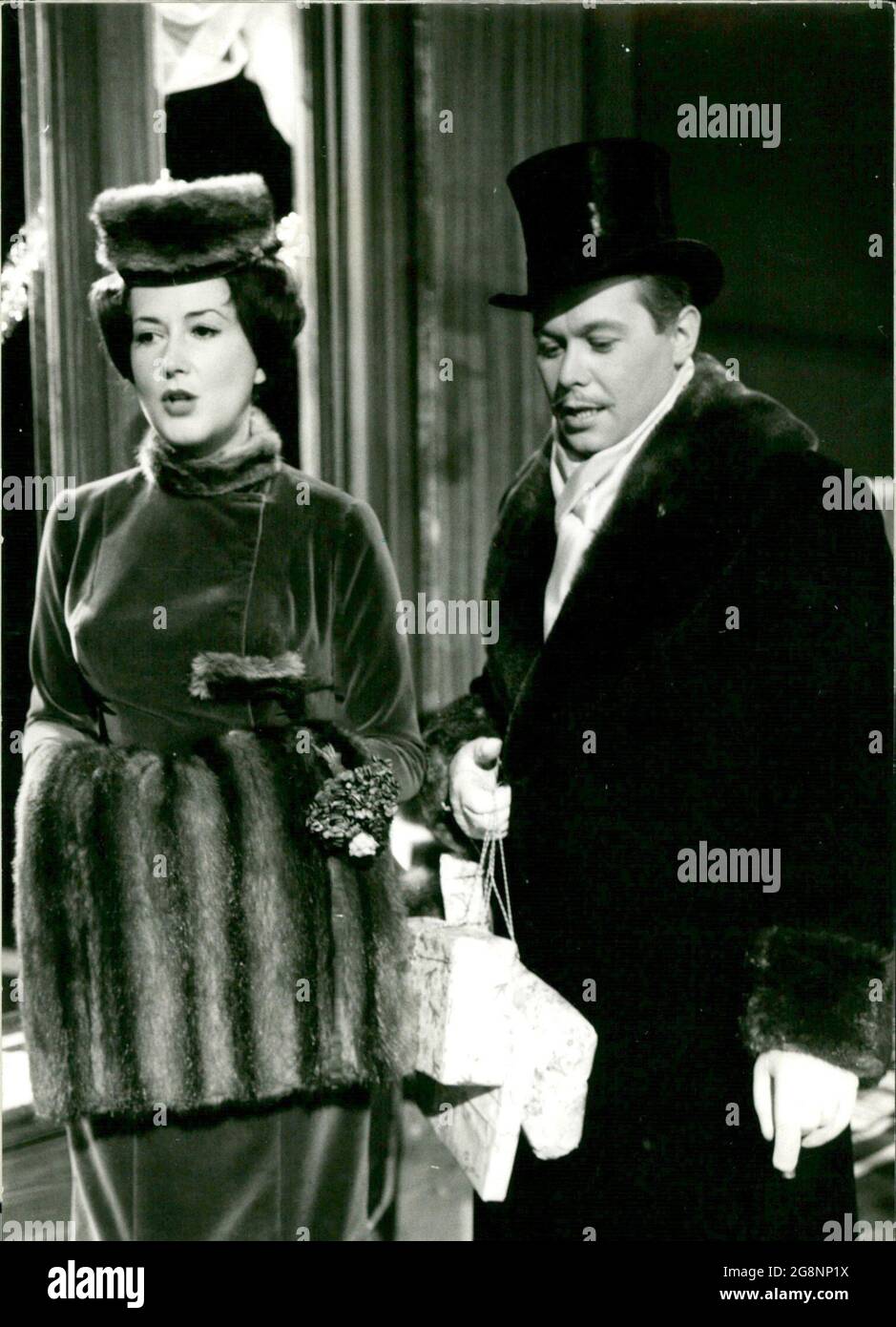 Peter Weck (Anatol) und Senta Wengraf (Gabriele) in dem Fernsehspiel ...