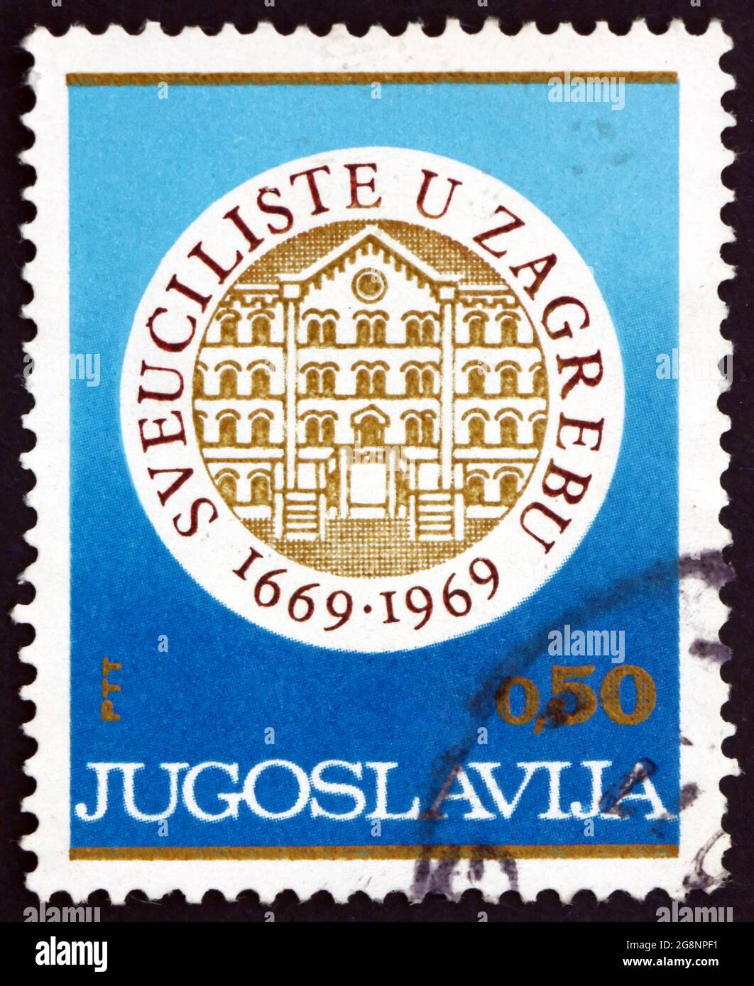 YUGOSLAVIA - CIRCA 1969: a stamp printed in Yugoslavia shows Seal of ...