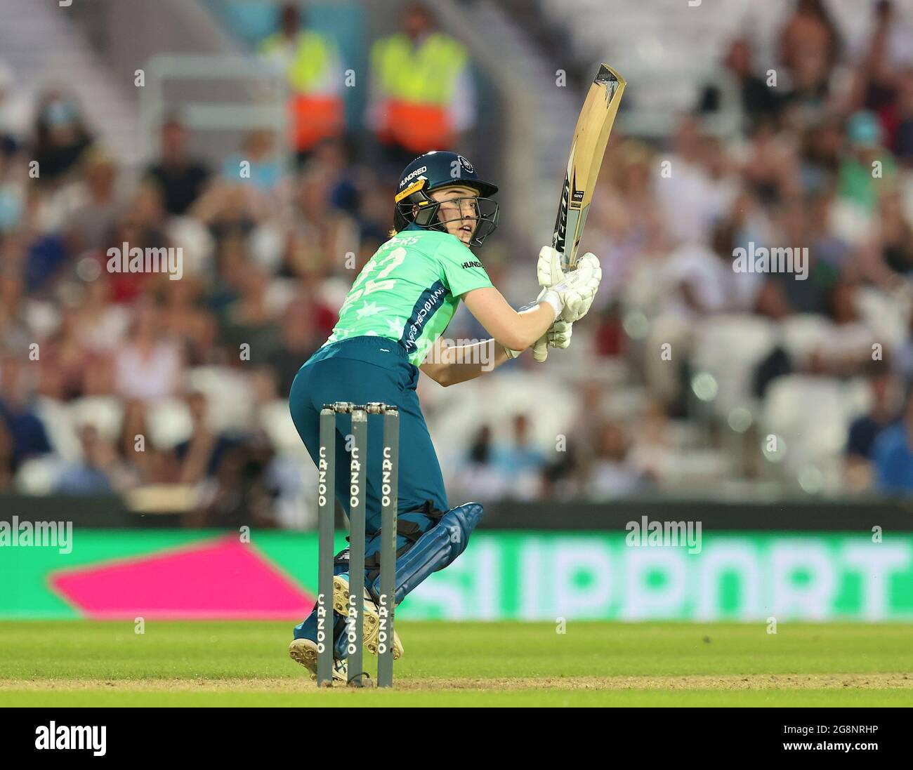 London UK. July 21 2021: . Mady Villiers of The Oval Invincibles ...