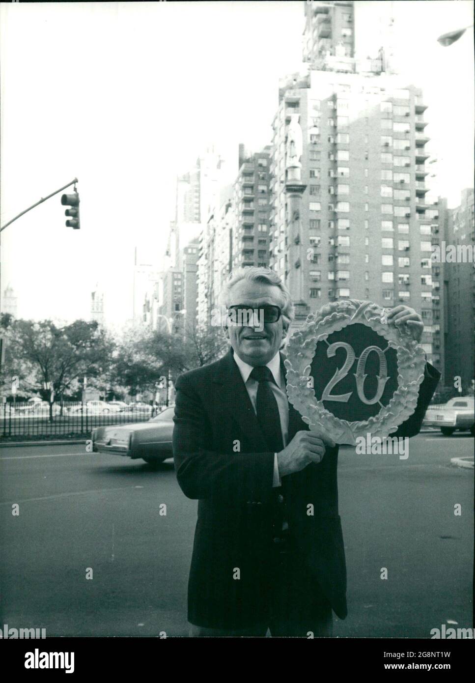 Werner Baecker, ARD-Korrespondent in Amerika, feierte im Oktober 1980 ...