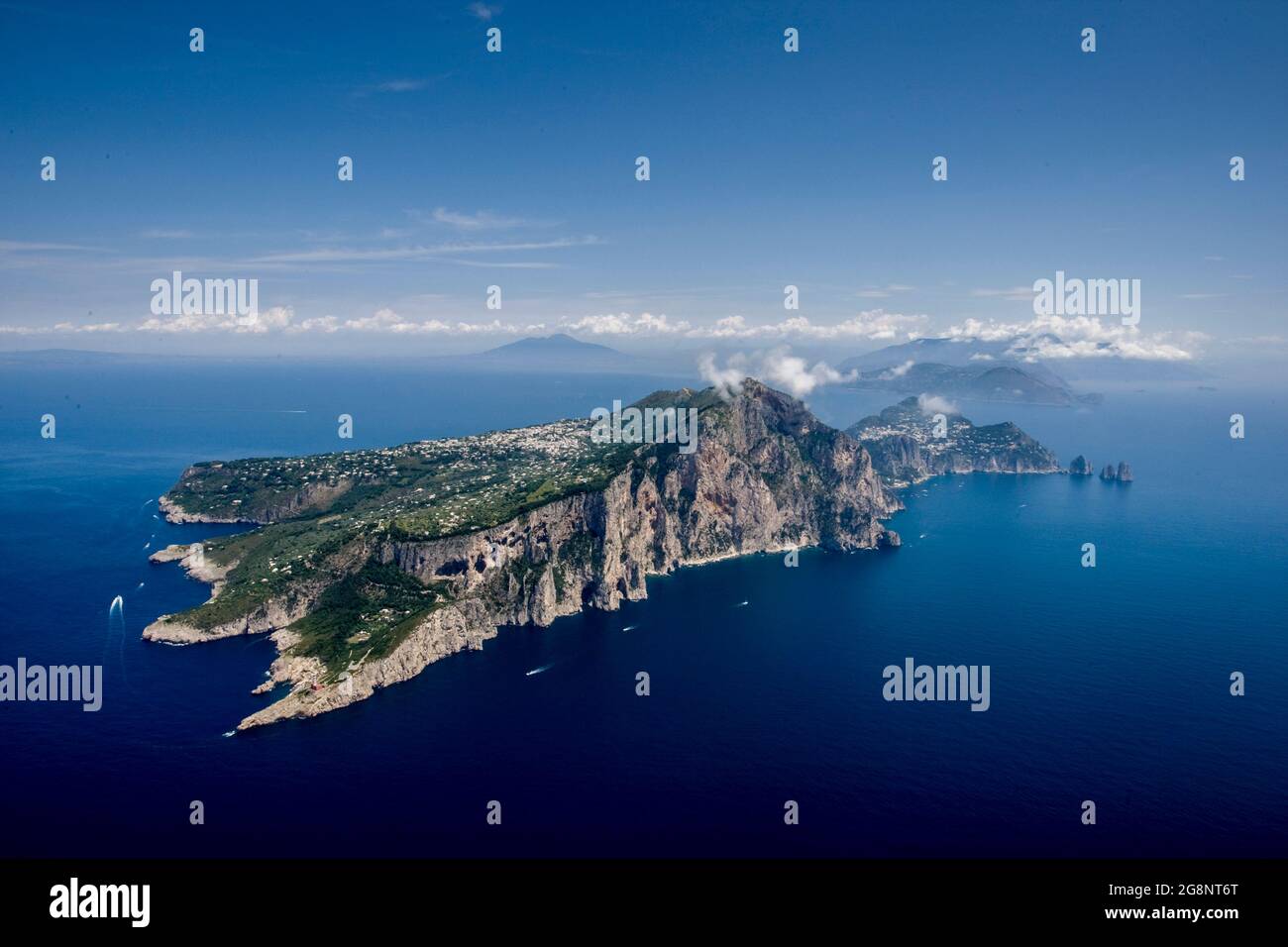 Aerial view, Capri island, Campania, Italy, Europe Stock Photo - Alamy