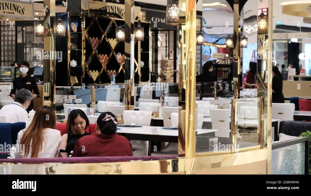 Shopping Mall Tea Cafe Business and Economy Bangkok Thailand Stock ...