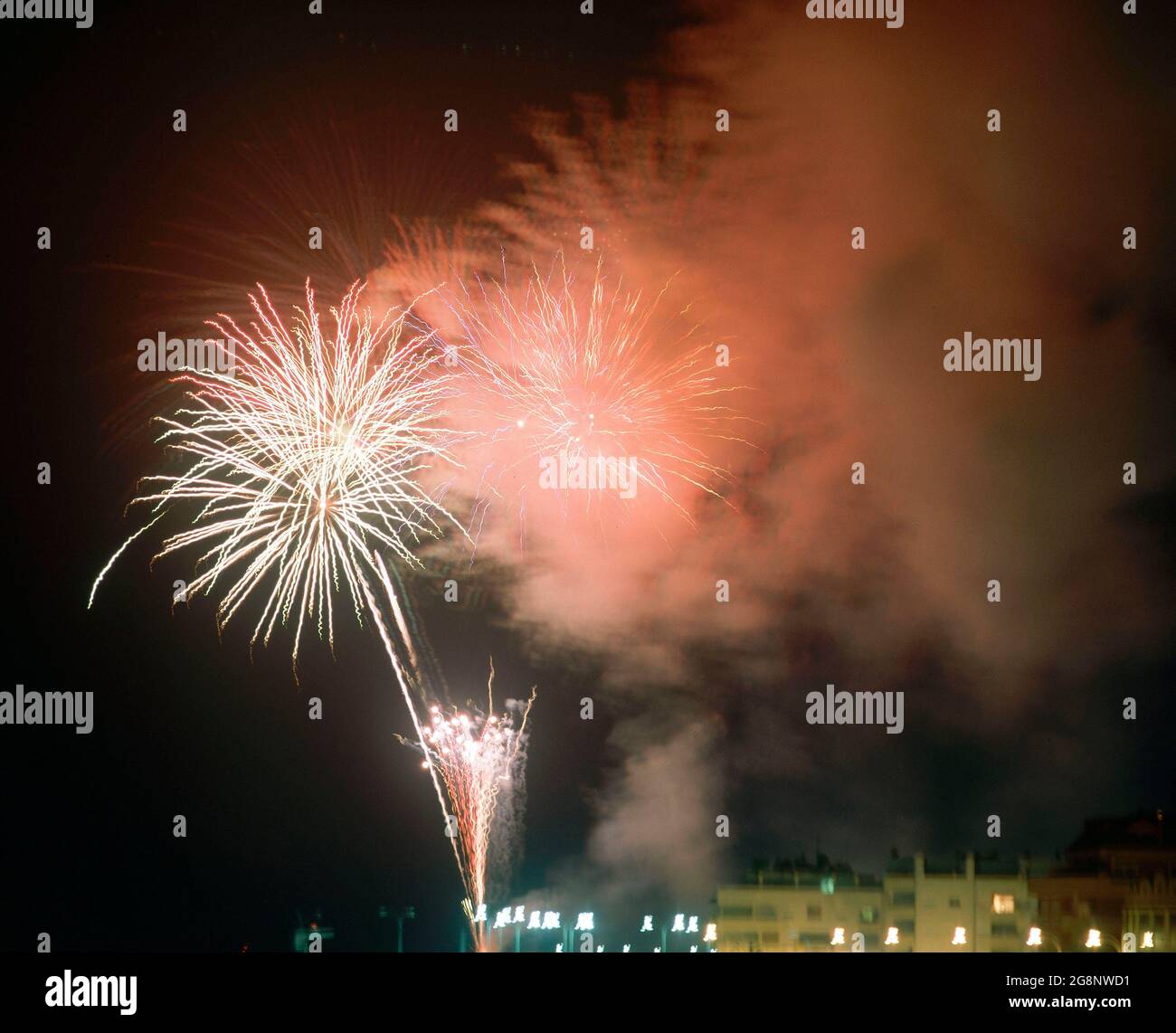 FUEGOS ARTIFICIALES. Location: EXTERIOR. Denia. Alicante. SPAIN Stock ...