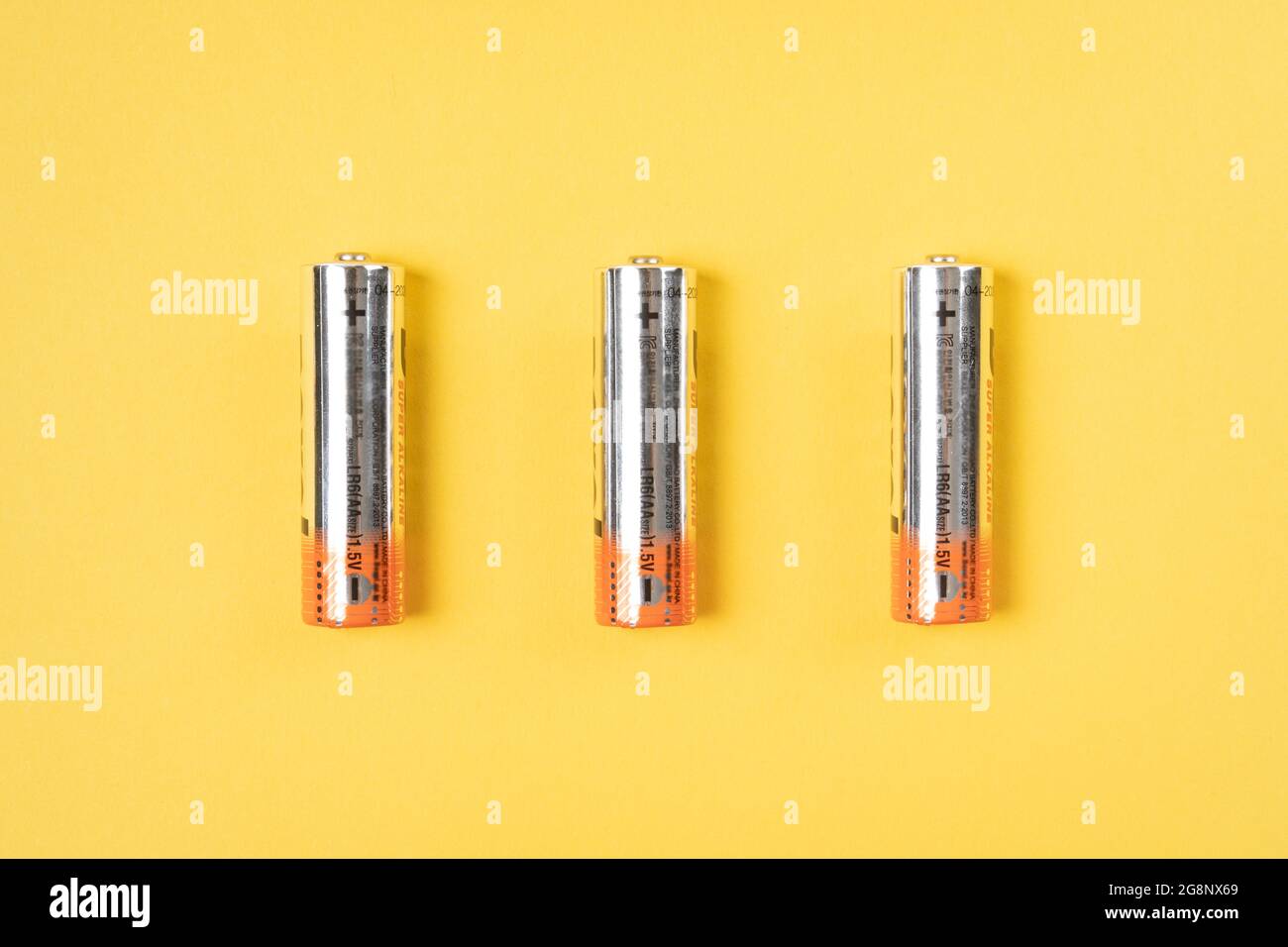 Three types of generic batteries Stock Photo - Alamy
