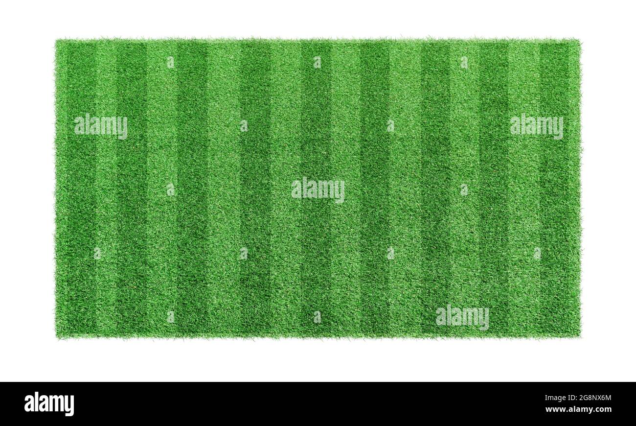 Green grass soccer, football field isolated on white background Stock ...