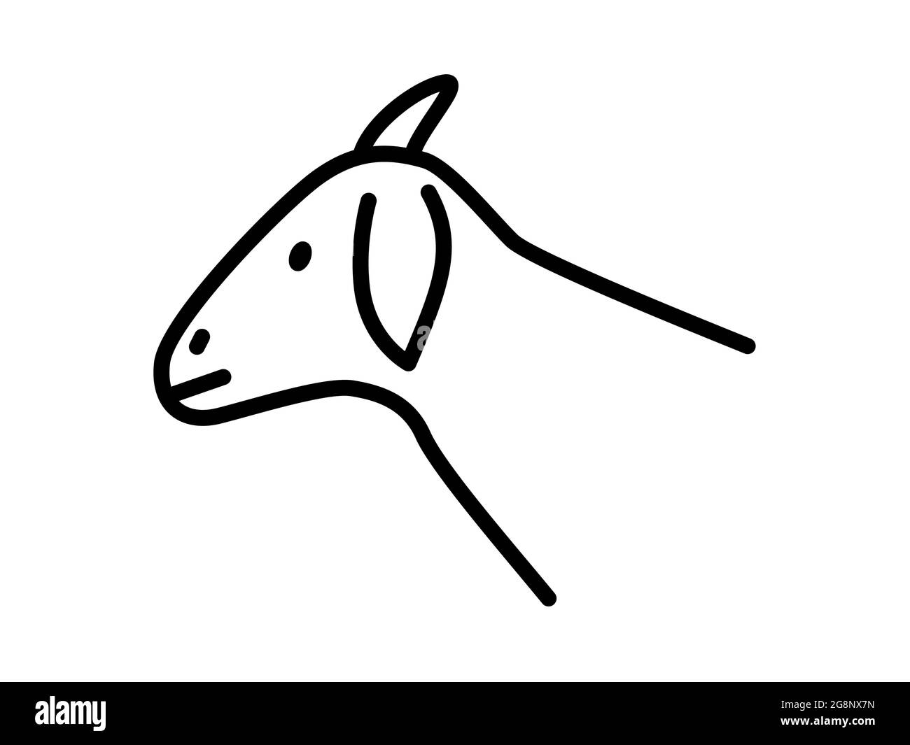 goat eid adha single isolated icon with outline style vector ...