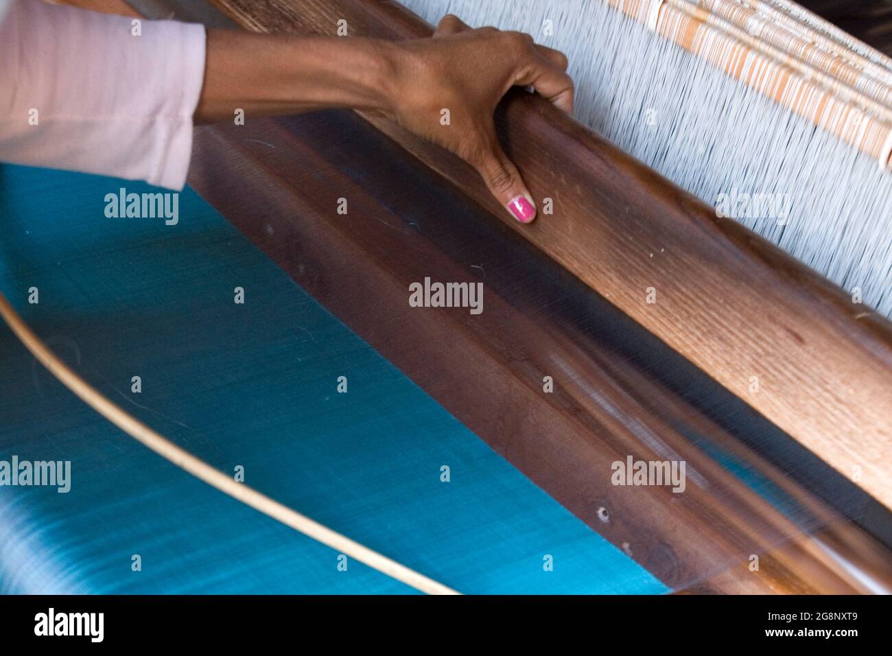 Silk weaving workshop, Inle Lake, Nyaungshwe Township of Taunggyi ...