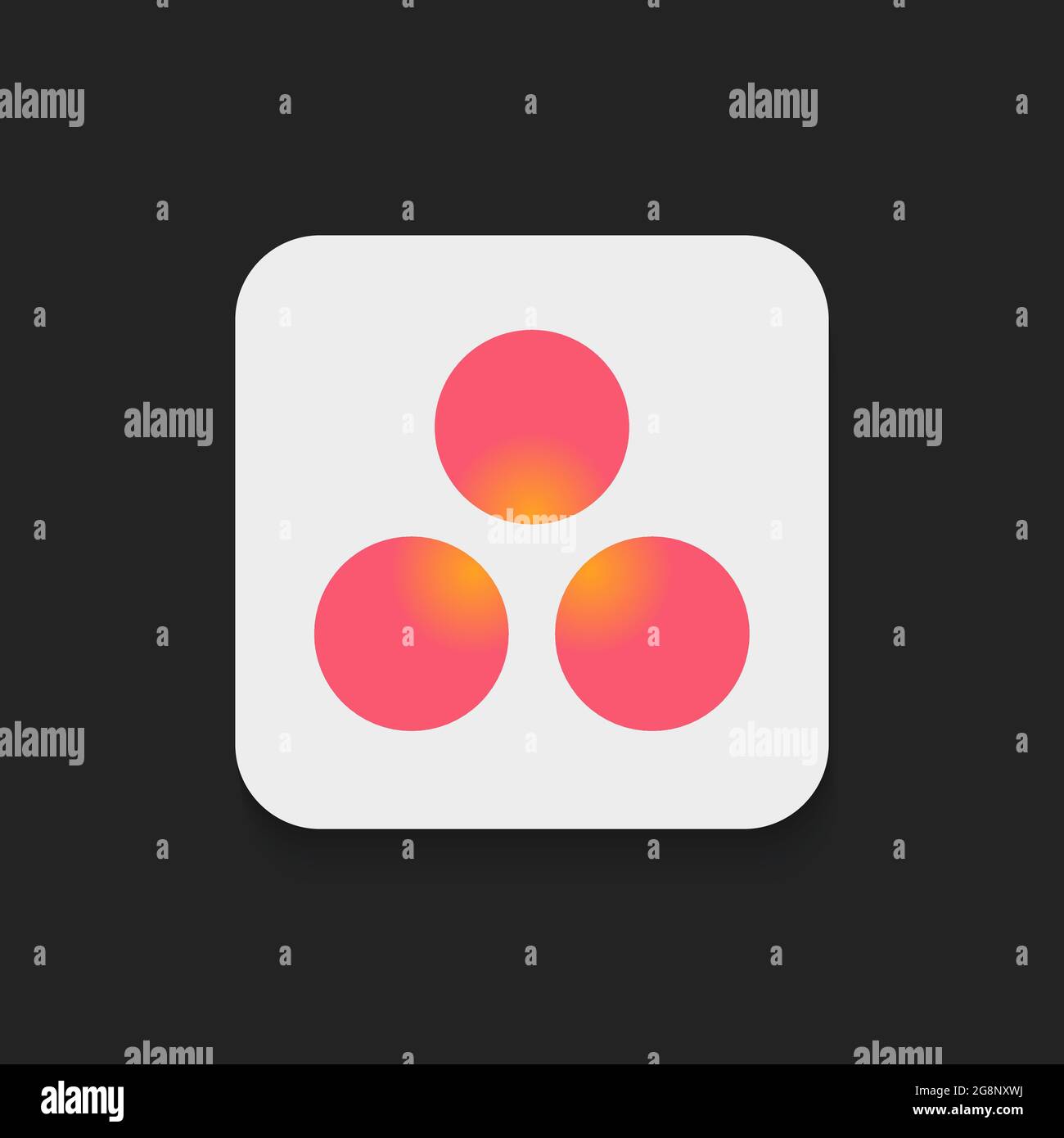 Planning App Logo. Isolated Icon Concept. Three red Circles on White Background. Vector ...