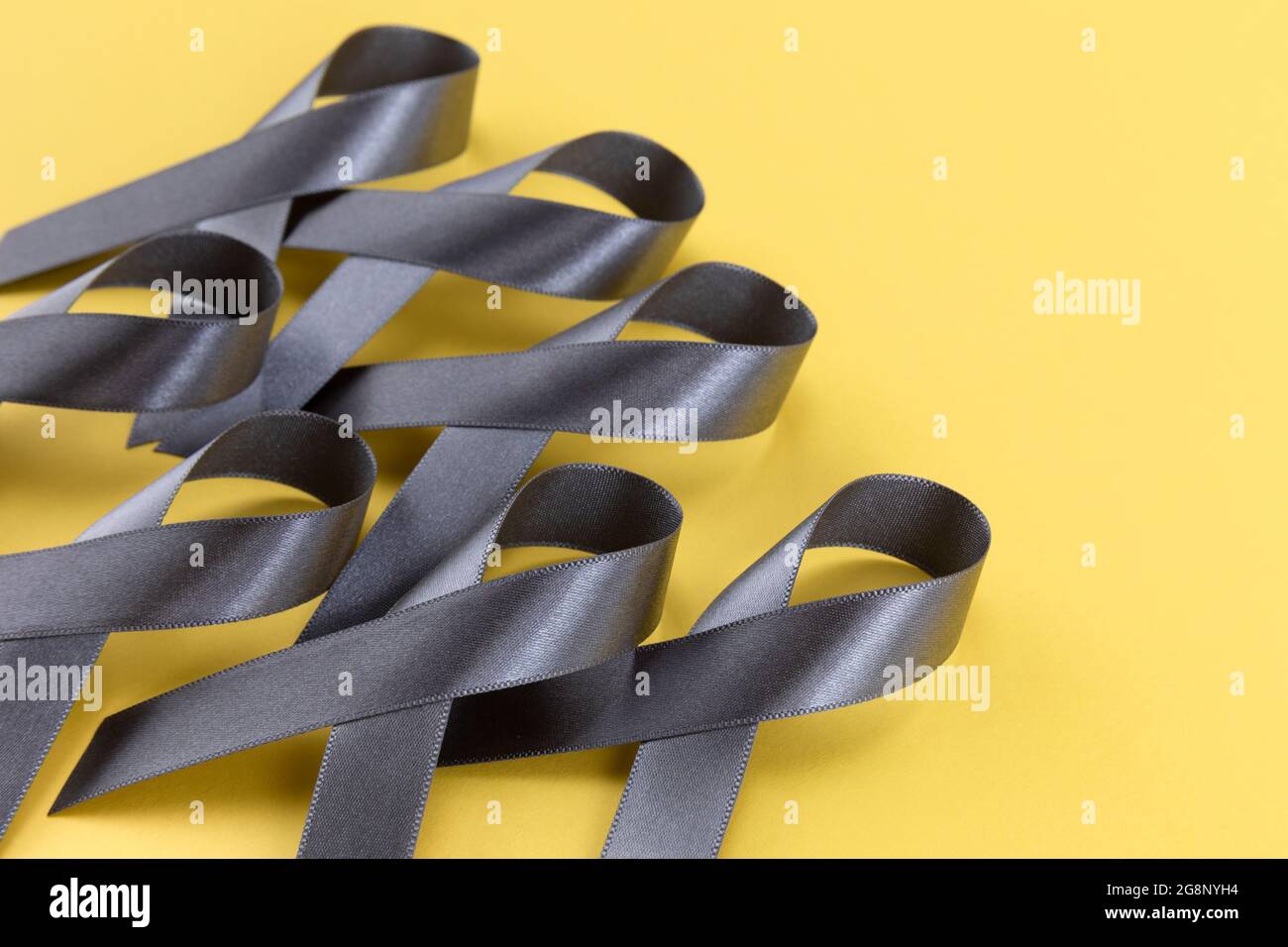 Gray ribbons hi-res stock photography and images - Alamy