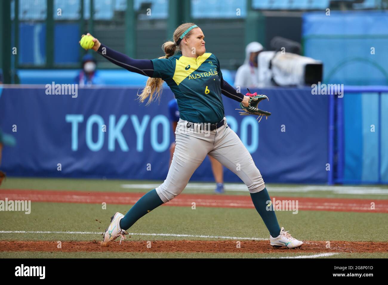 Fukushima, Japan. 22nd July, 2021. Ellen Roberts (AUS) Softball ...