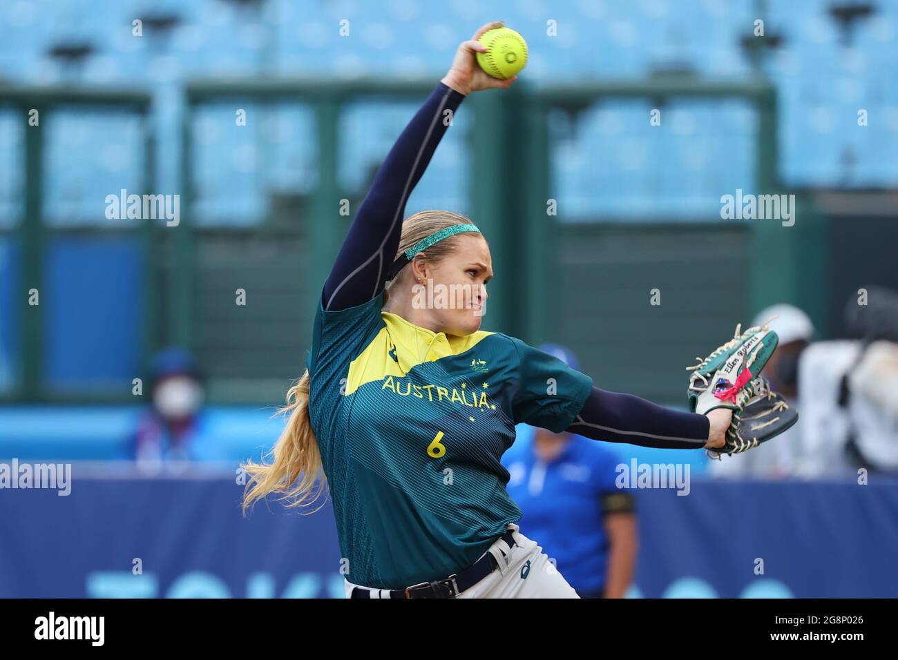 Fukushima, Japan. 22nd July, 2021. Ellen Roberts (AUS) Softball ...