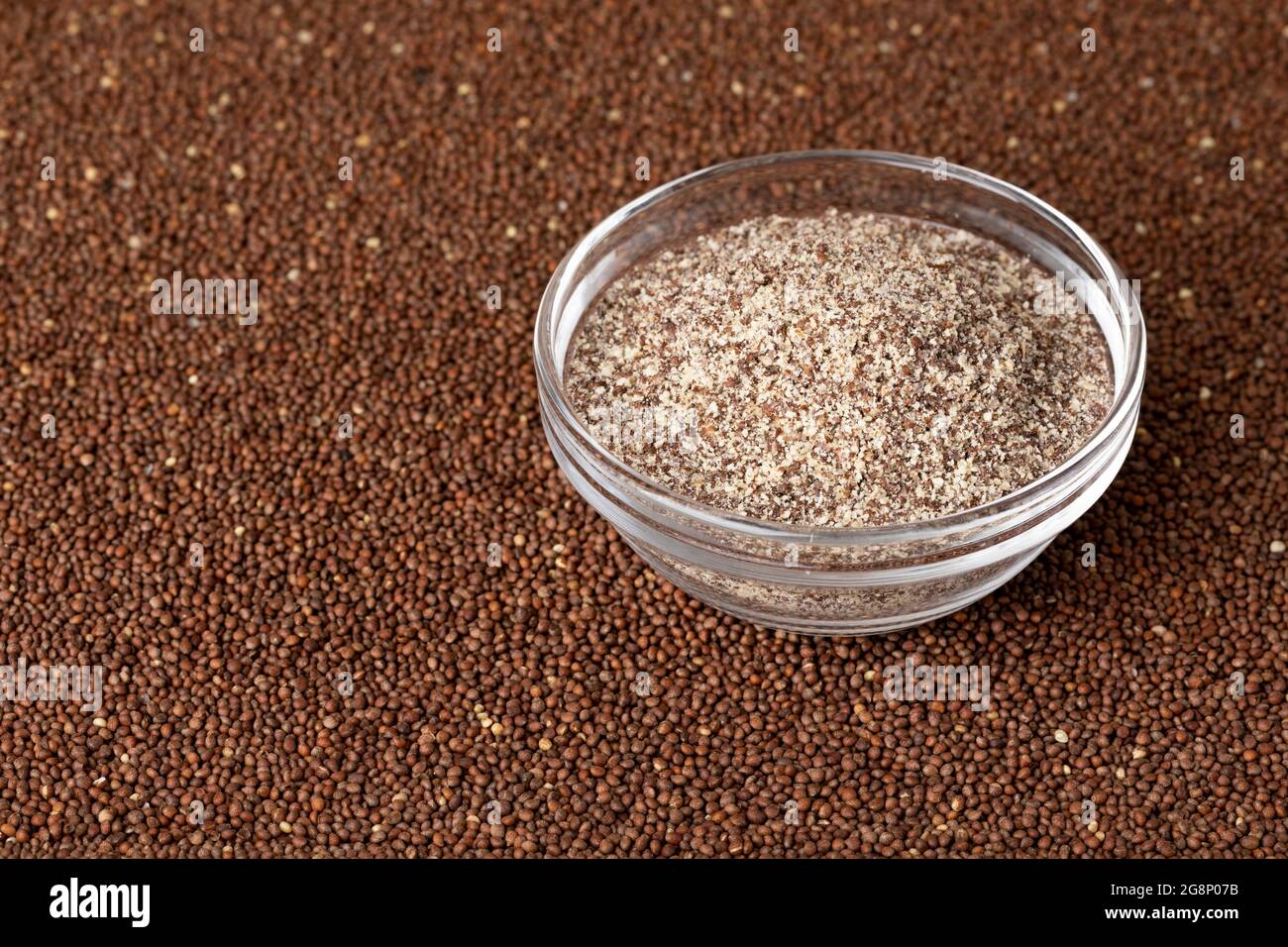 perilla powder in glass bowl, perilla seed background Stock Photo - Alamy