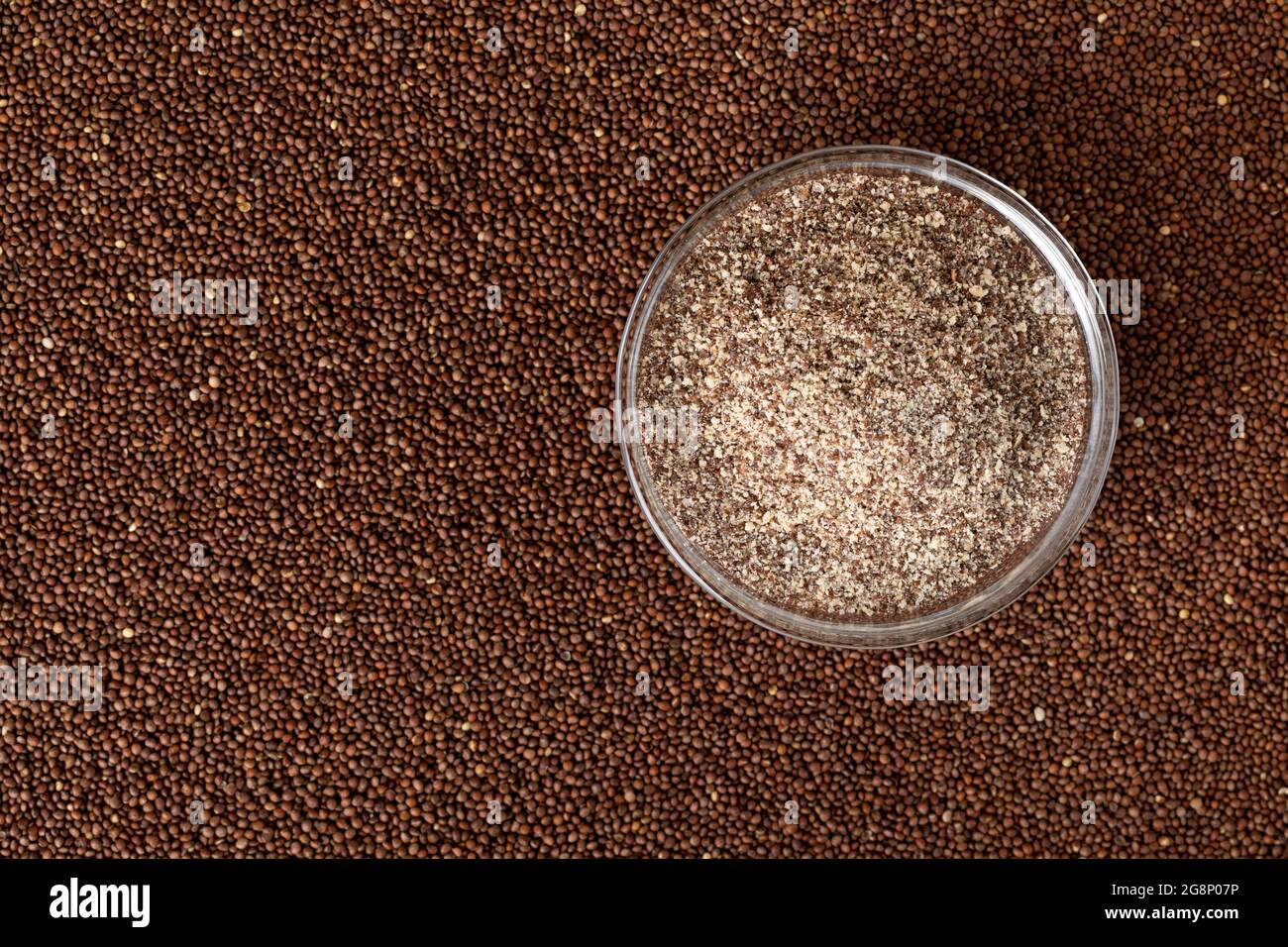 perilla powder in glass bowl, perilla seed background Stock Photo - Alamy