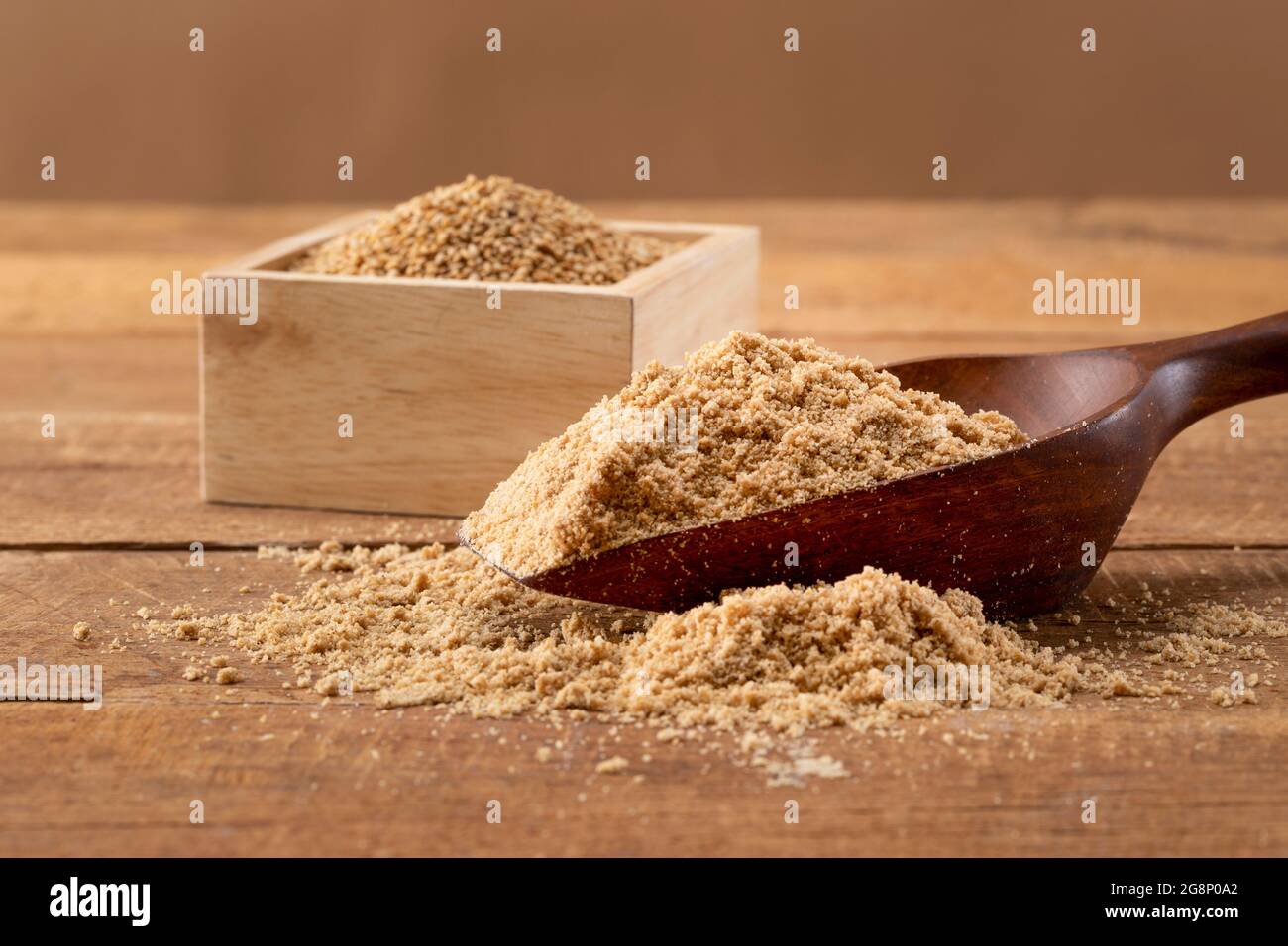 sesame powder in wood box Stock Photo - Alamy