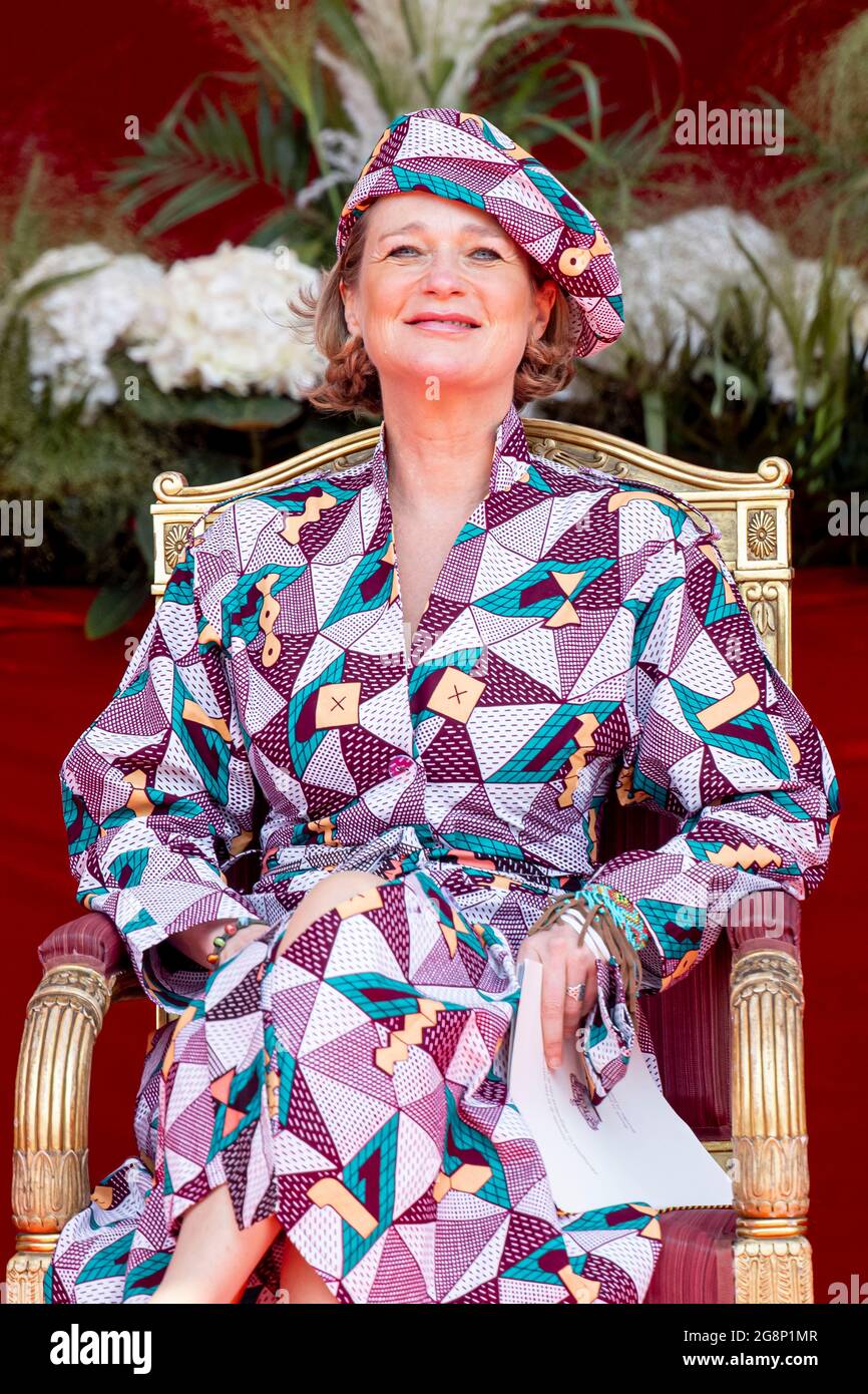 BRUSSELS - King Philippe, Queen Mathilde, Princess Elisabeth, Prince ...