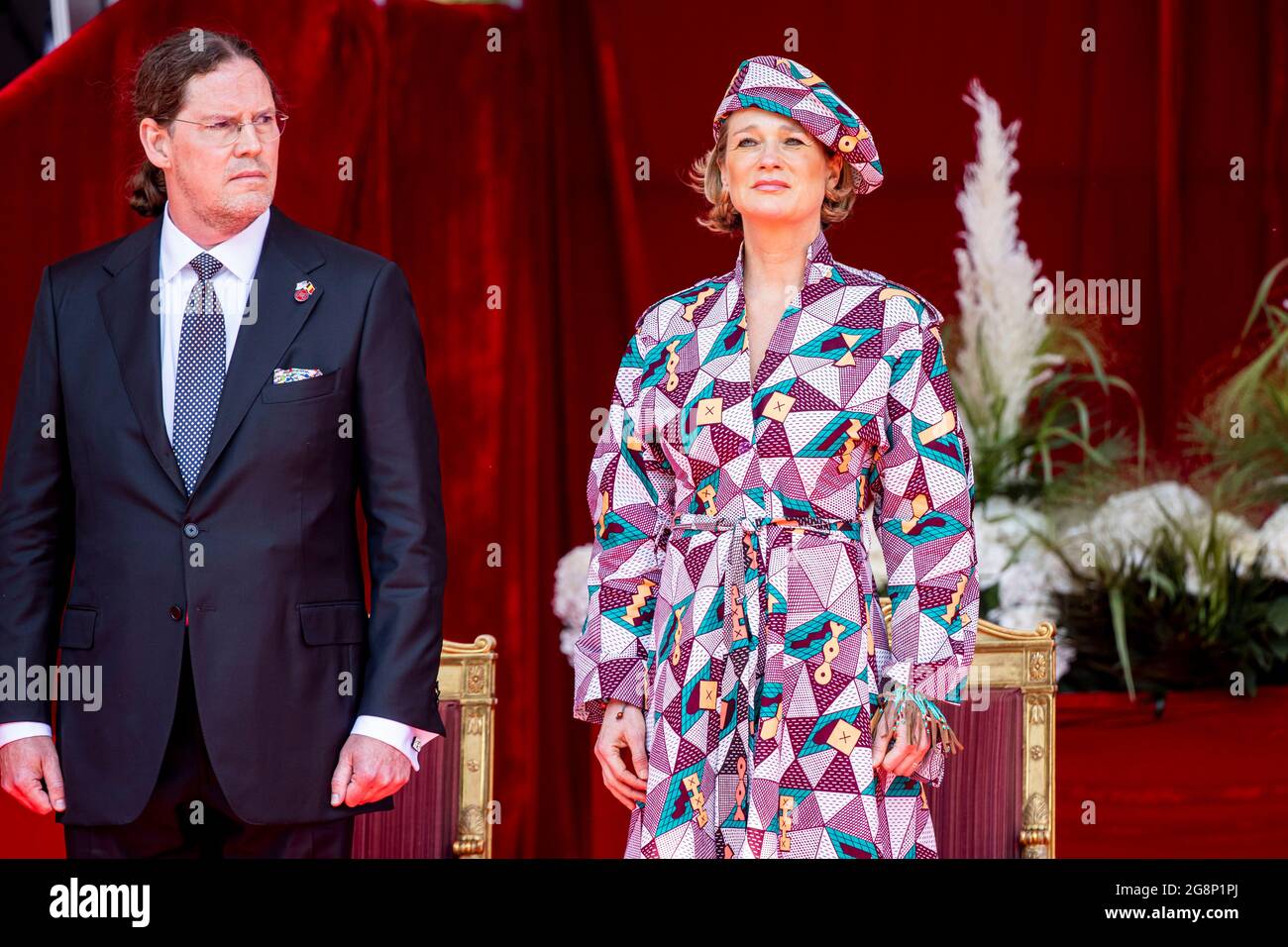 BRUSSELS - King Philippe, Queen Mathilde, Princess Elisabeth, Prince ...